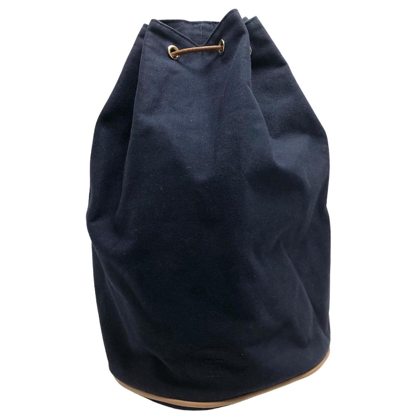 Hermès Backpack Navy blue Cloth ref.396381 - Joli Closet
