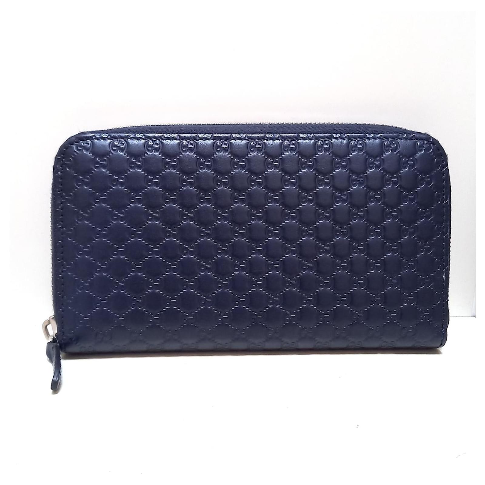 Gucci wallet Navy blue Leather ref.400698 - Joli Closet