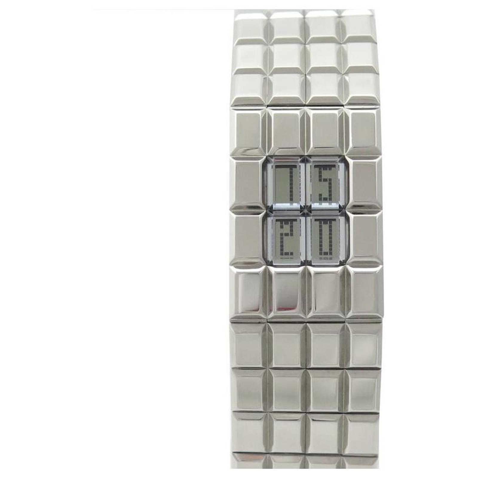 Classique MONTRE CHANEL CHOCOLAT 34MM EN ACIER PALLADIE ARGENTE QUARTZ ...