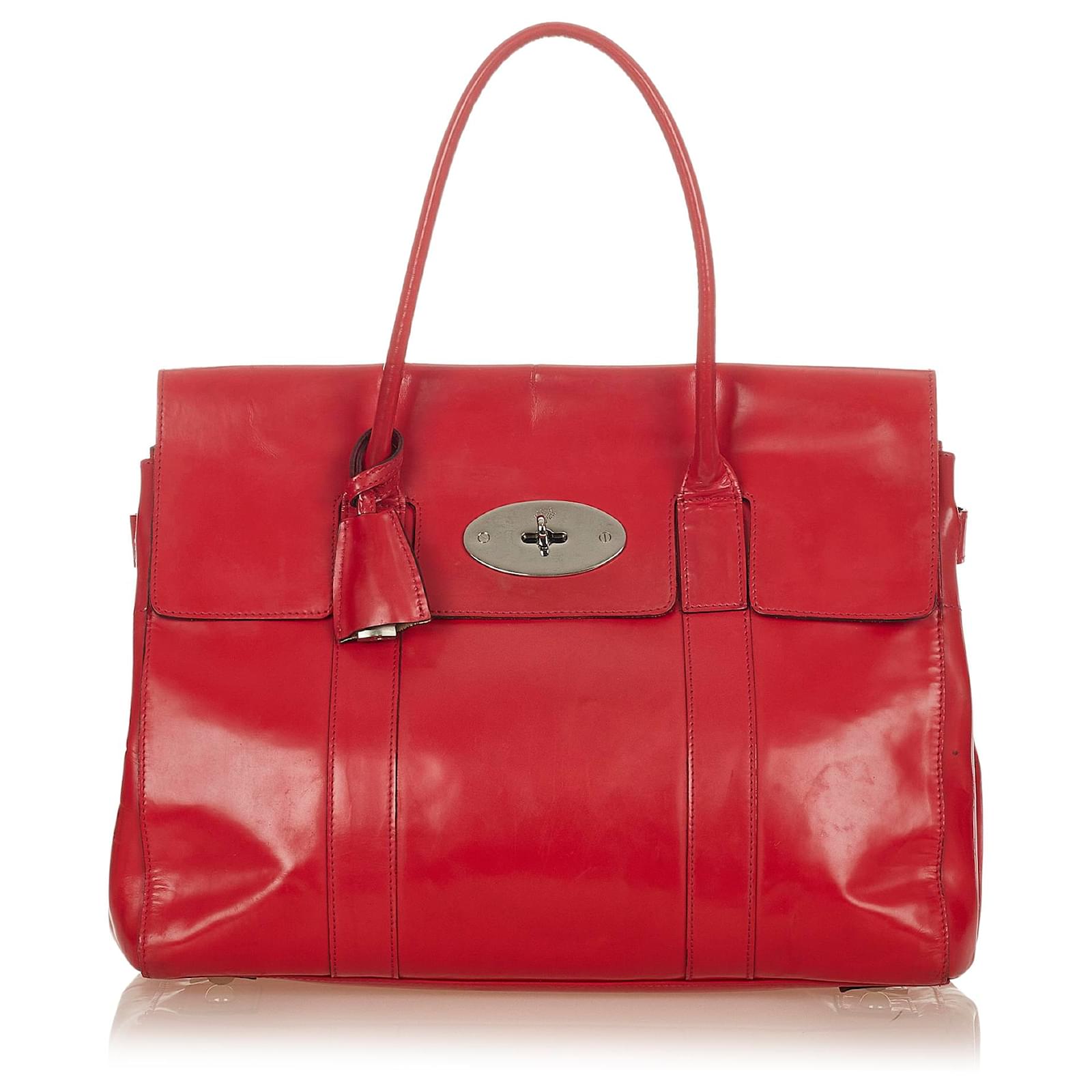 Mulberry Red Bayswater Leather Handbag Pony-style calfskin ref.402677 ...