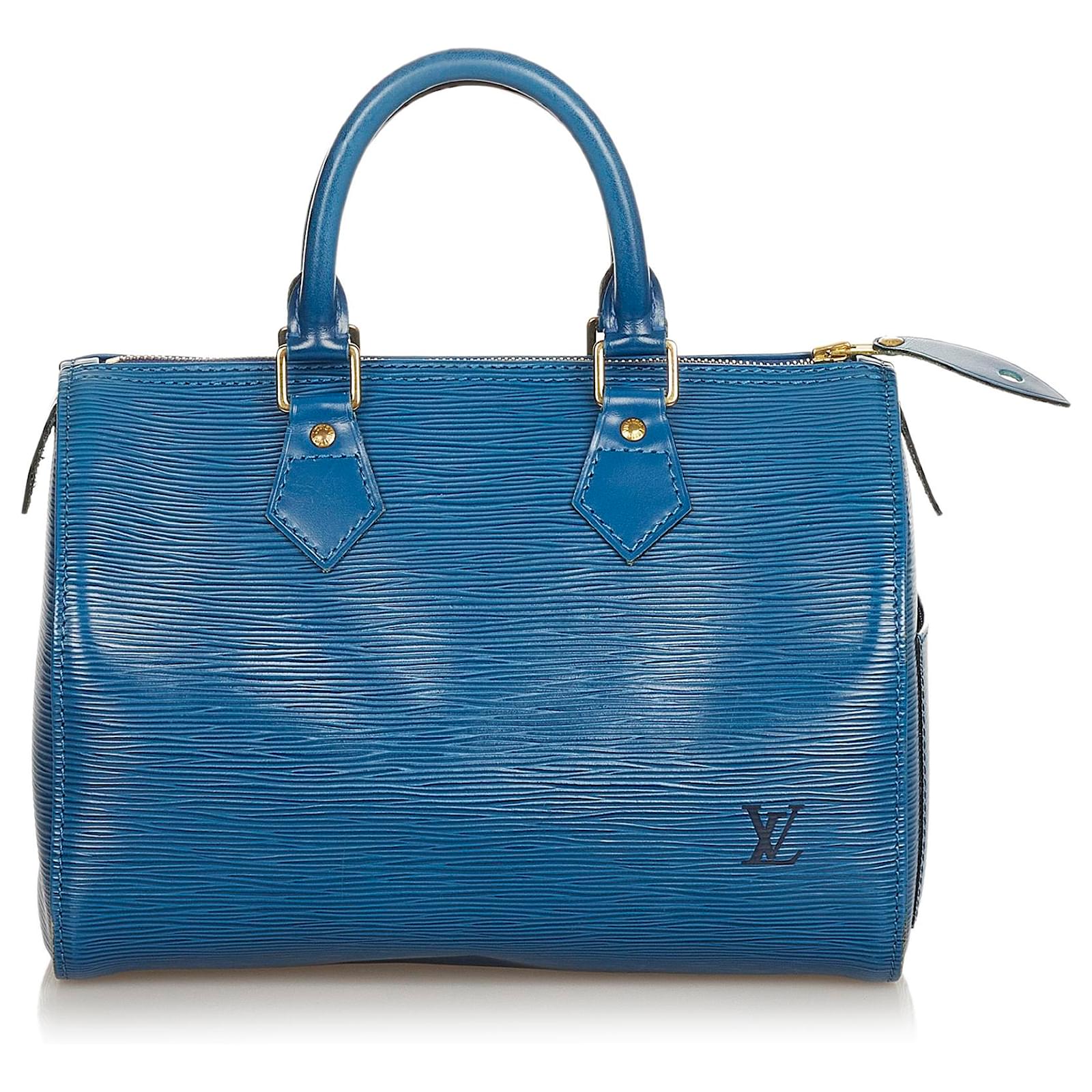 Louis Vuitton Blue Epi Speedy 25 Cuir Bleu ref.405850 - Joli Closet