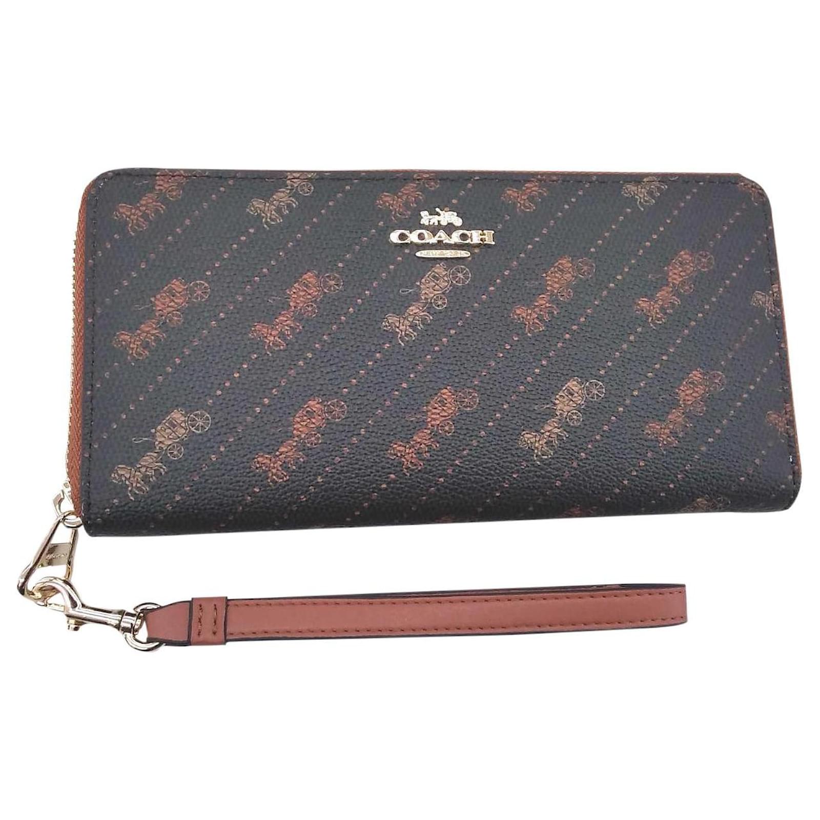 Coach Long wallet Black Leather ref.406053 - Joli Closet