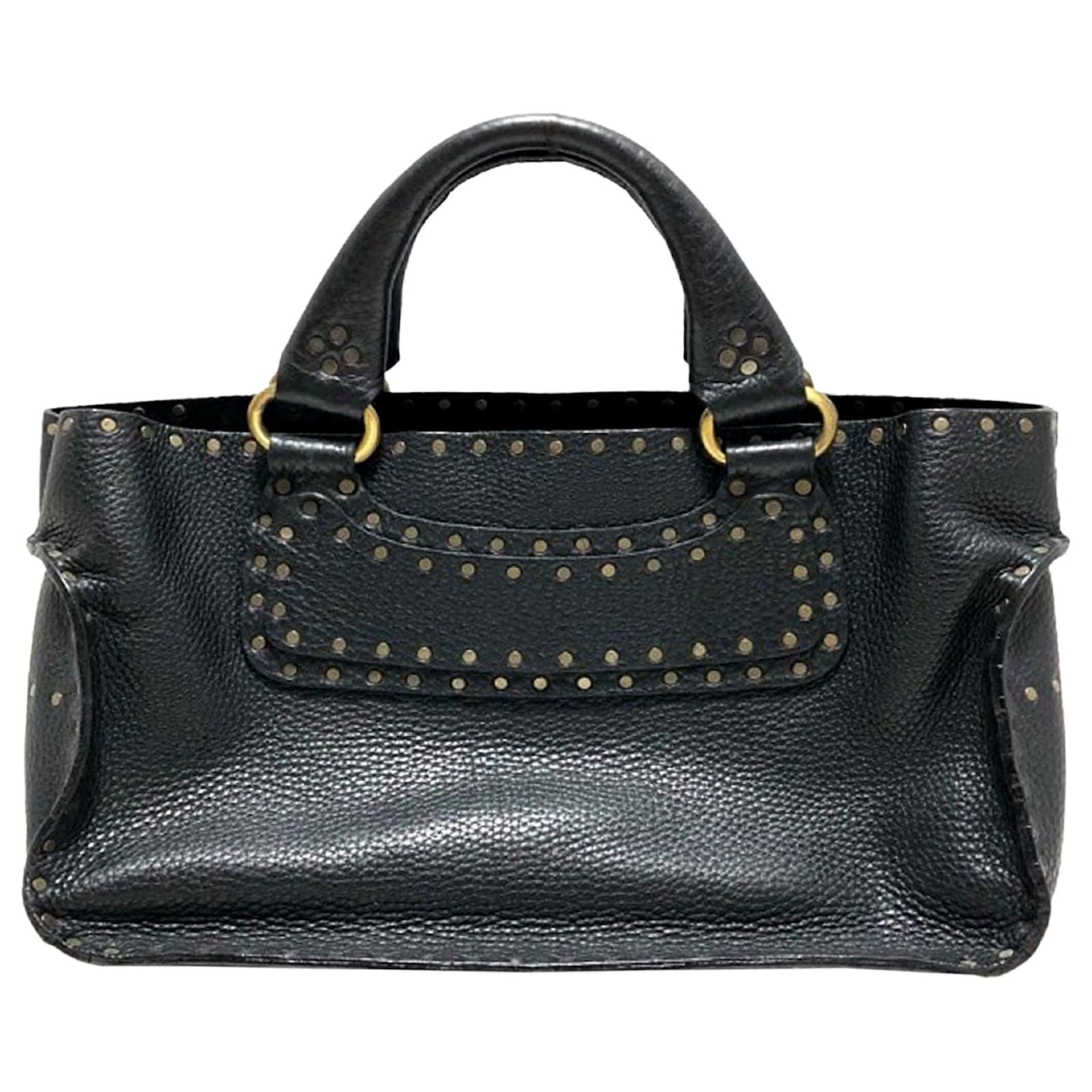 Schwarze Handtasche Mit Nieten