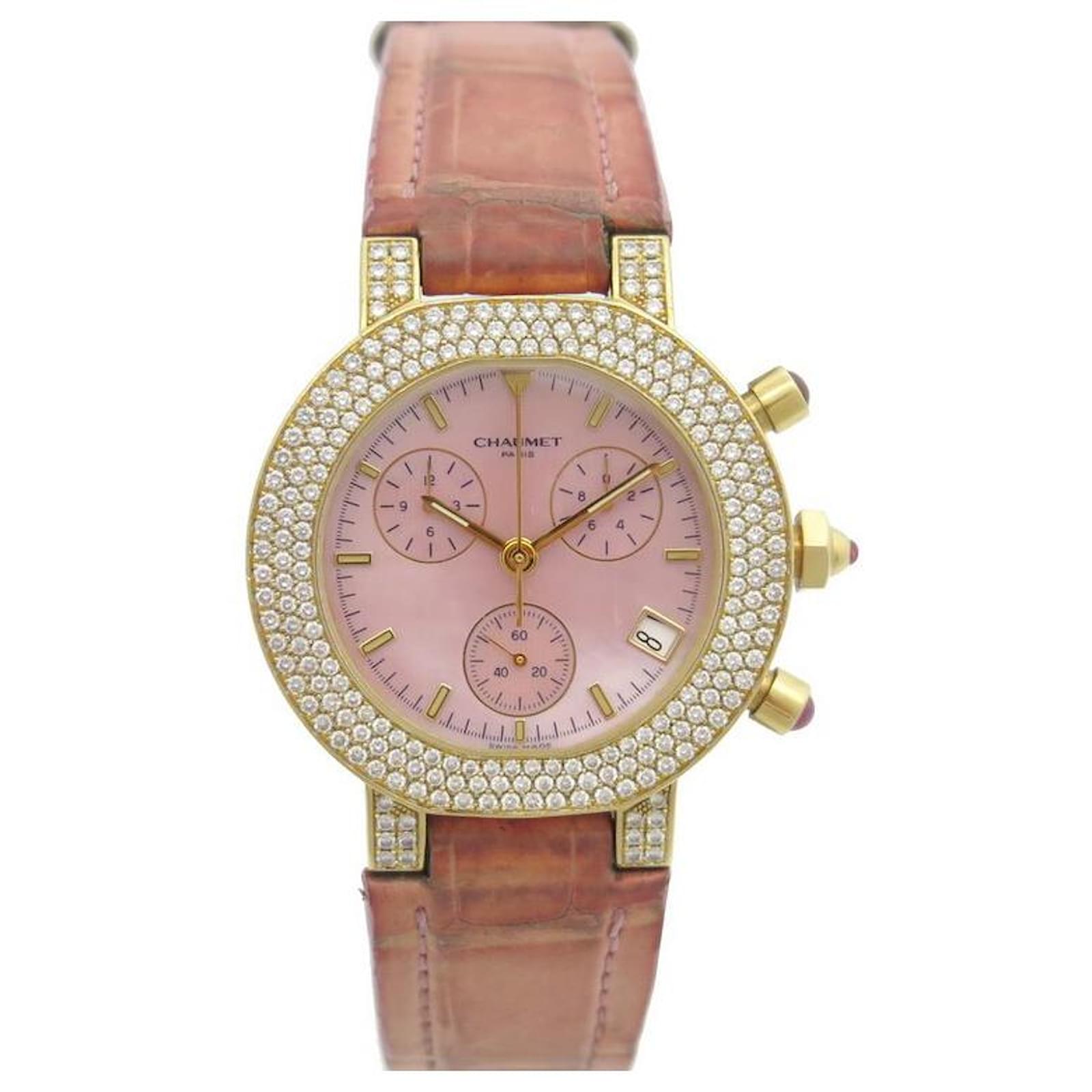 CHAUMET CLASS ONE WATCH 40 MM OR 18K & DIAMONDS CHRONOGRAPH GOLD WATCH ...