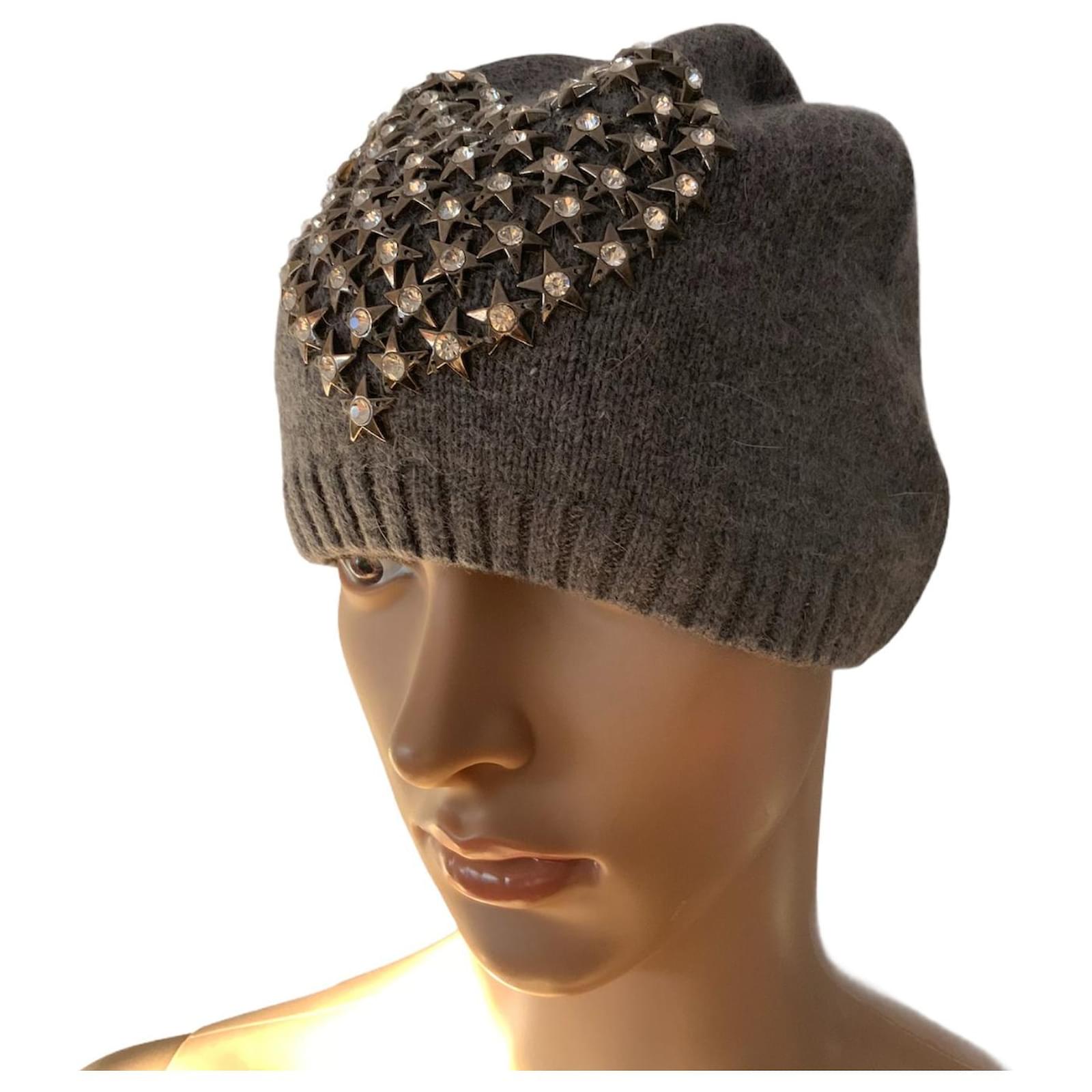 Elisabetta Franchi Hats Dark grey Wool ref.414063 - Joli Closet