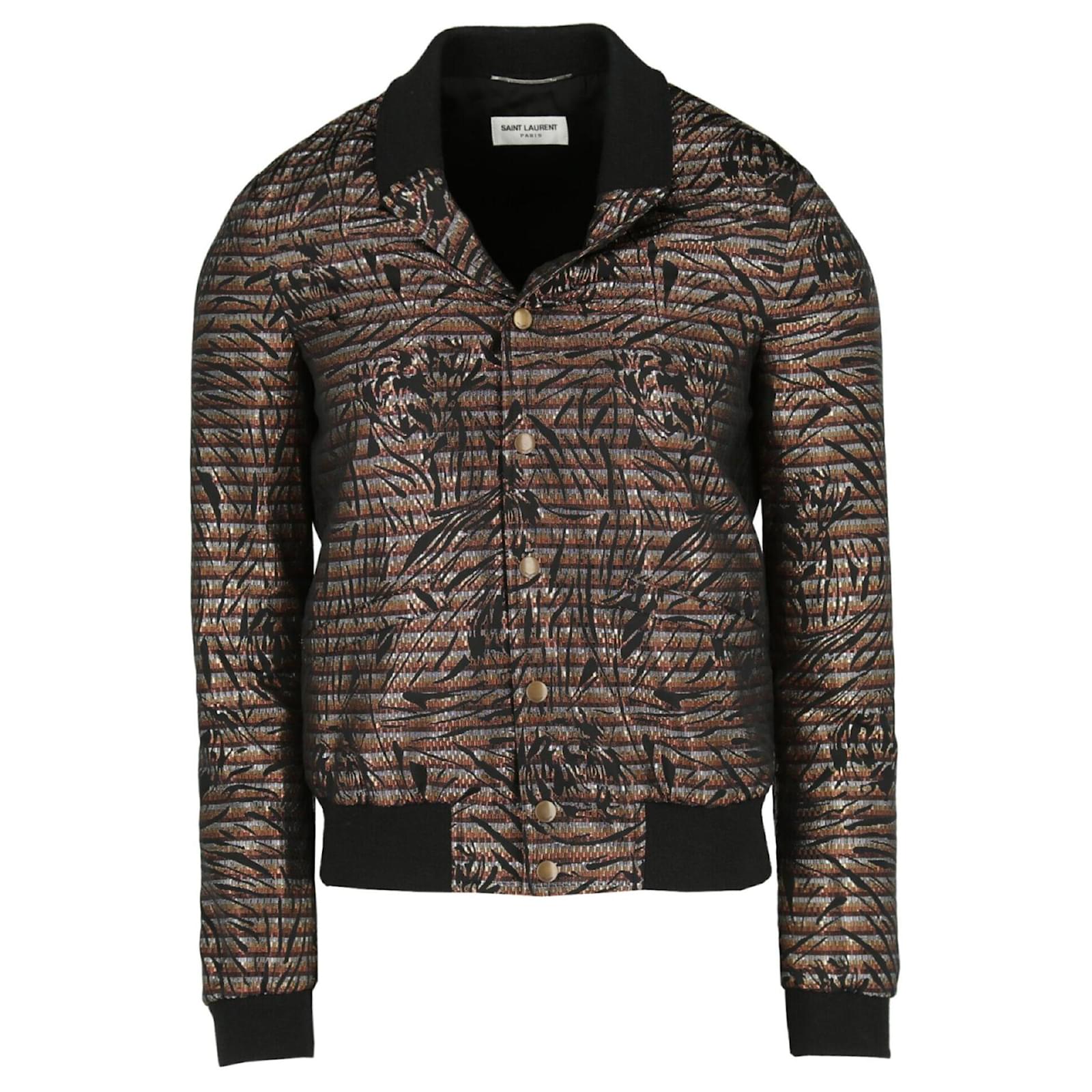 Saint Laurent Metallic Varsity Jacket Multiple colors ref.416032 - Joli ...