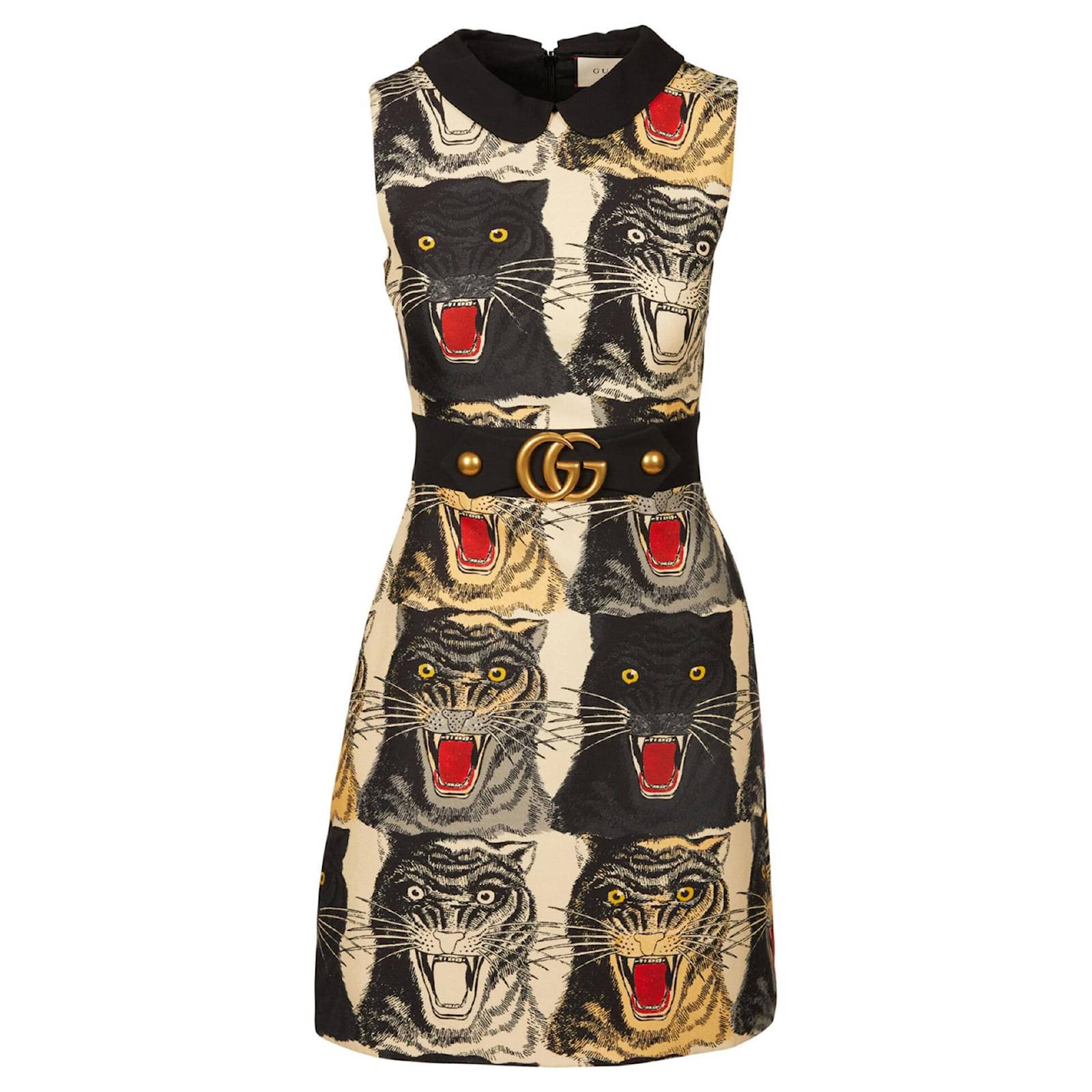 Gucci Robe imprimée ceinturée sans manches Multicolore ref.416059 ...