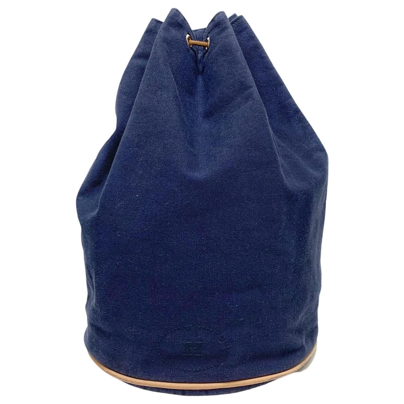 Hermès Backpack Navy blue Cloth ref.418019 - Joli Closet