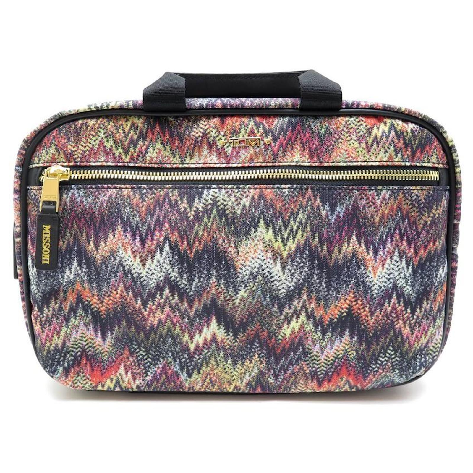 NEW TUMI MARINA MISSONI TOILET BAG IN CANVAS NEW COSMETIC CASE Multiple ...