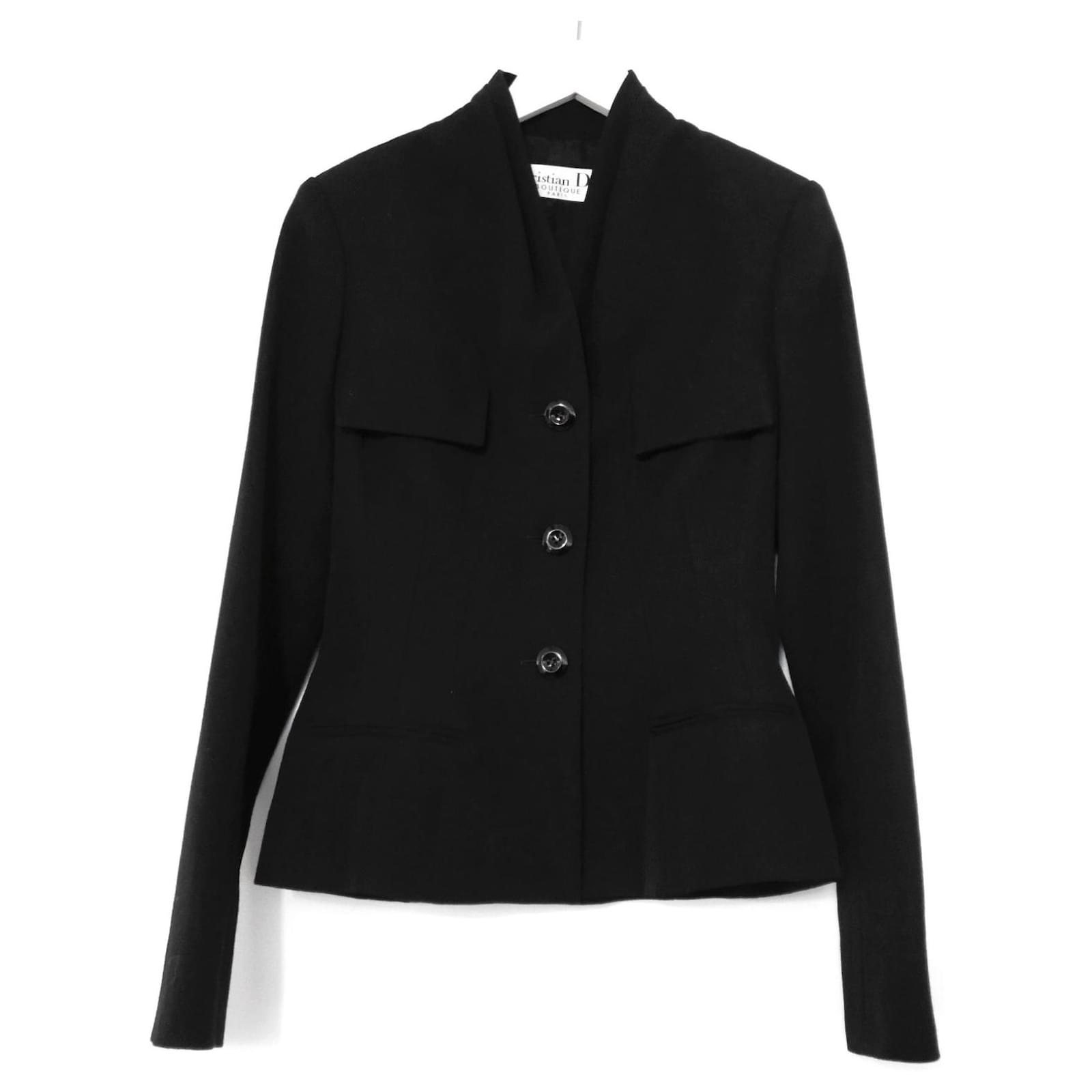 Christian Dior x Galliano AI07 Giacca Bar Nera In Lana Nero ref.419849 ...
