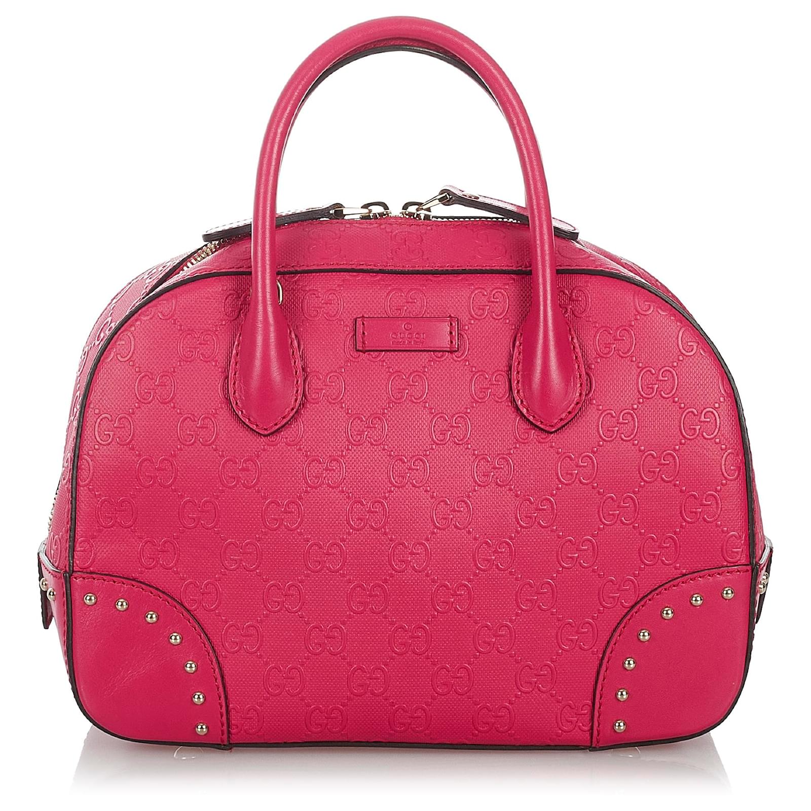 Gucci Pink Guccissima Bright Leather Satchel Pony-style calfskin ref ...