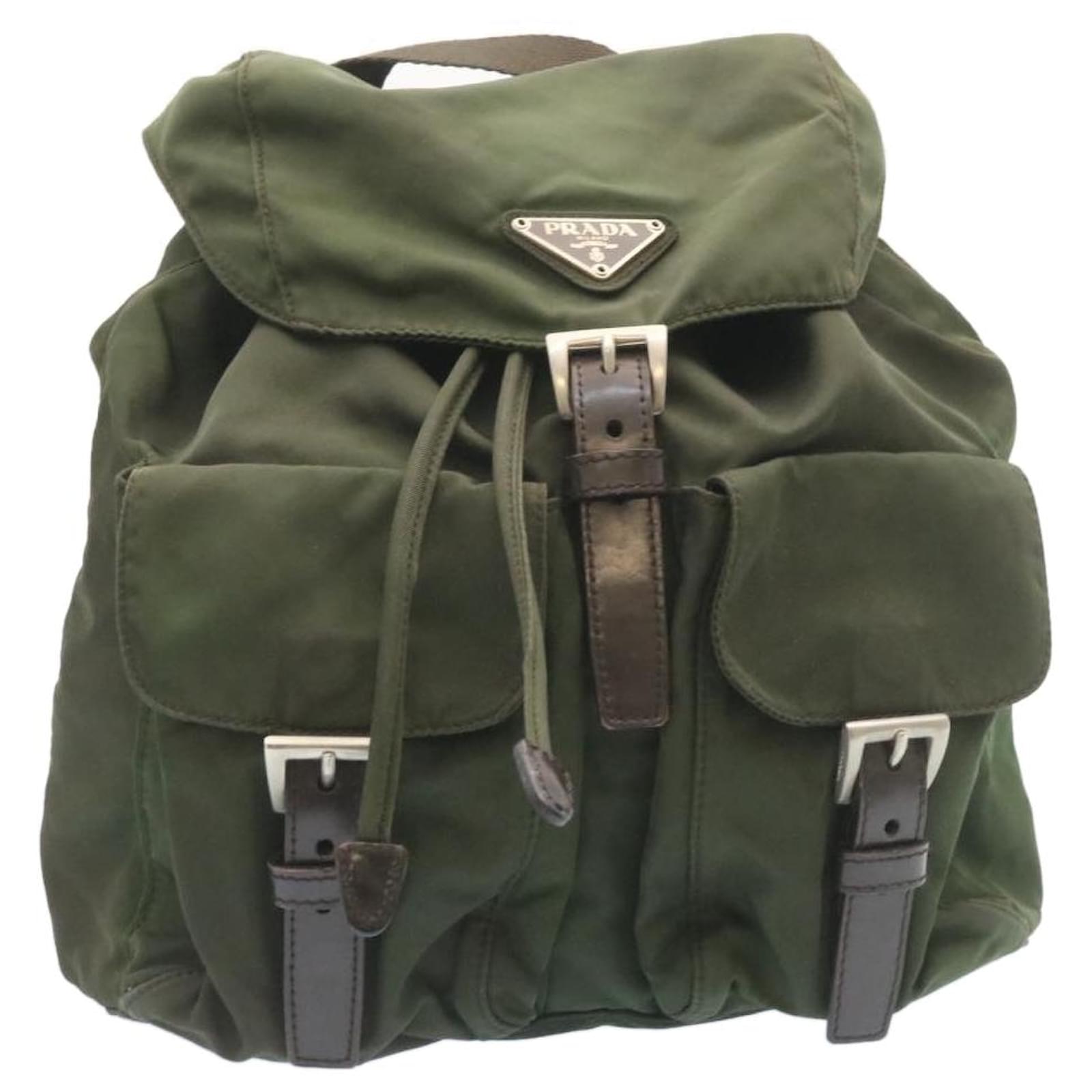 Prada backpack Khaki Synthetic ref.425518 - Joli Closet