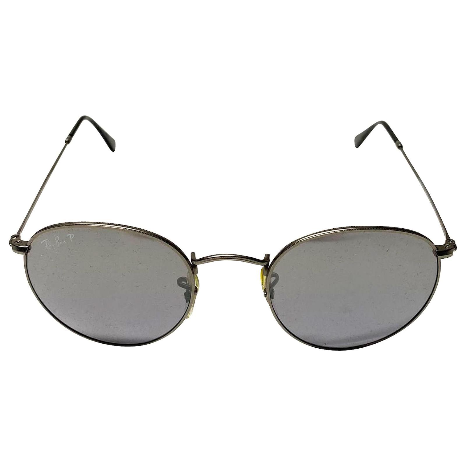 Ray-Ban Ray Ban Round Sunglasses in Silver Metal Silvery ref.425870 ...