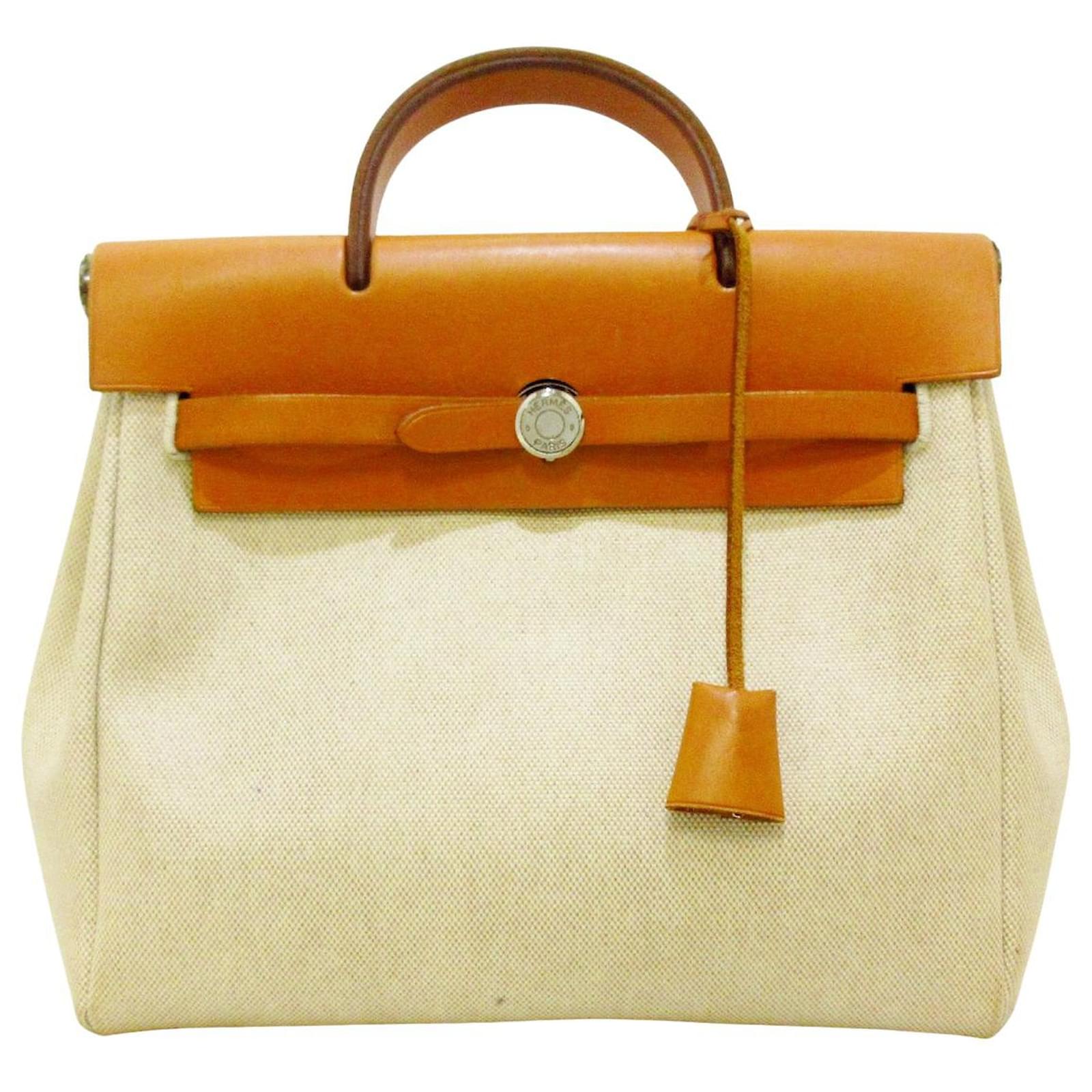 Hermès Backpack Cream Cloth ref.429157 - Joli Closet
