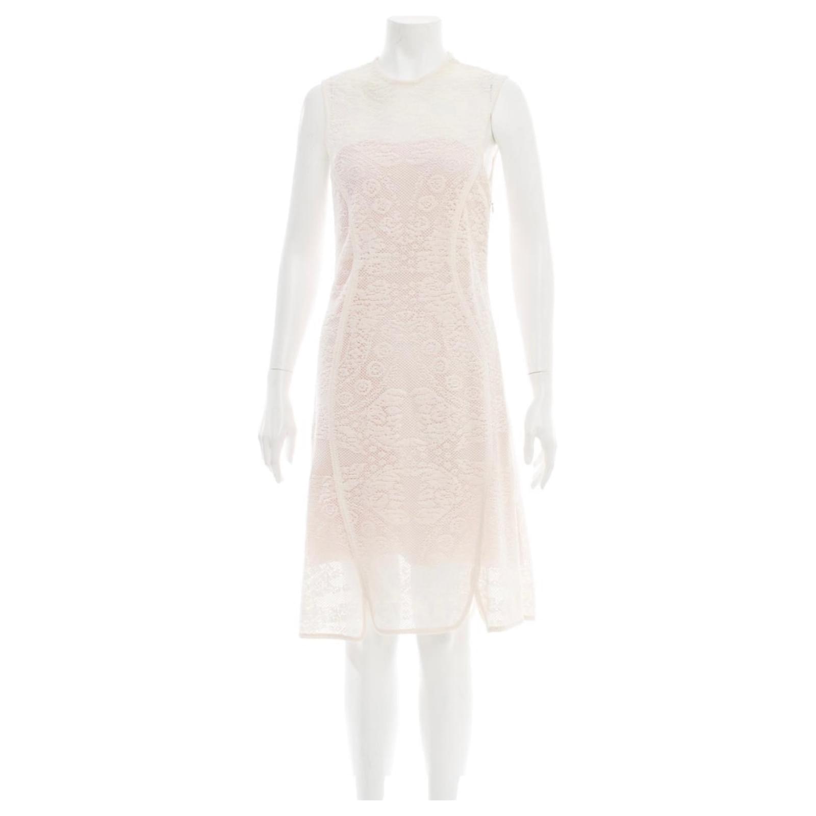 Christian Dior Robes Soie Polyamide Rose Blanc Multicolore ref.429532 ...