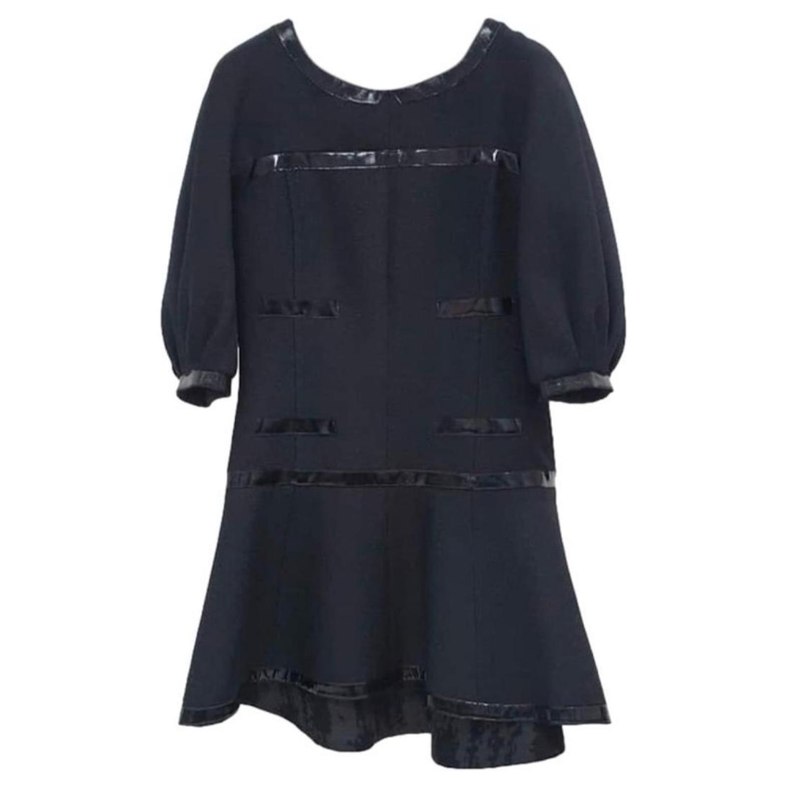 Mini-robes en laine noire Chanel ref.429882 - Joli Closet