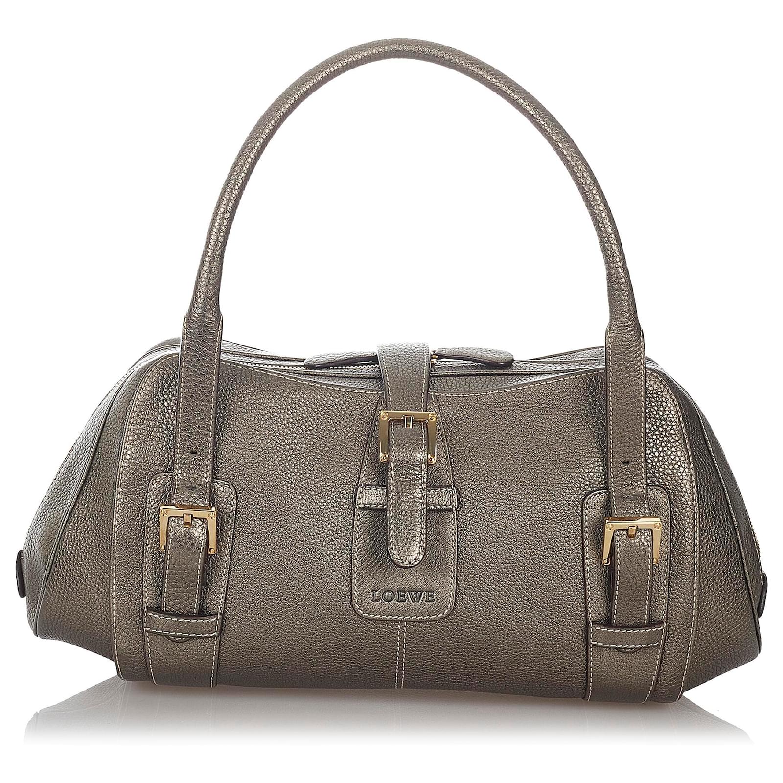 Loewe Boston-Tasche aus grauem Leder Kalbähnliches Kalb ref.433007 ...