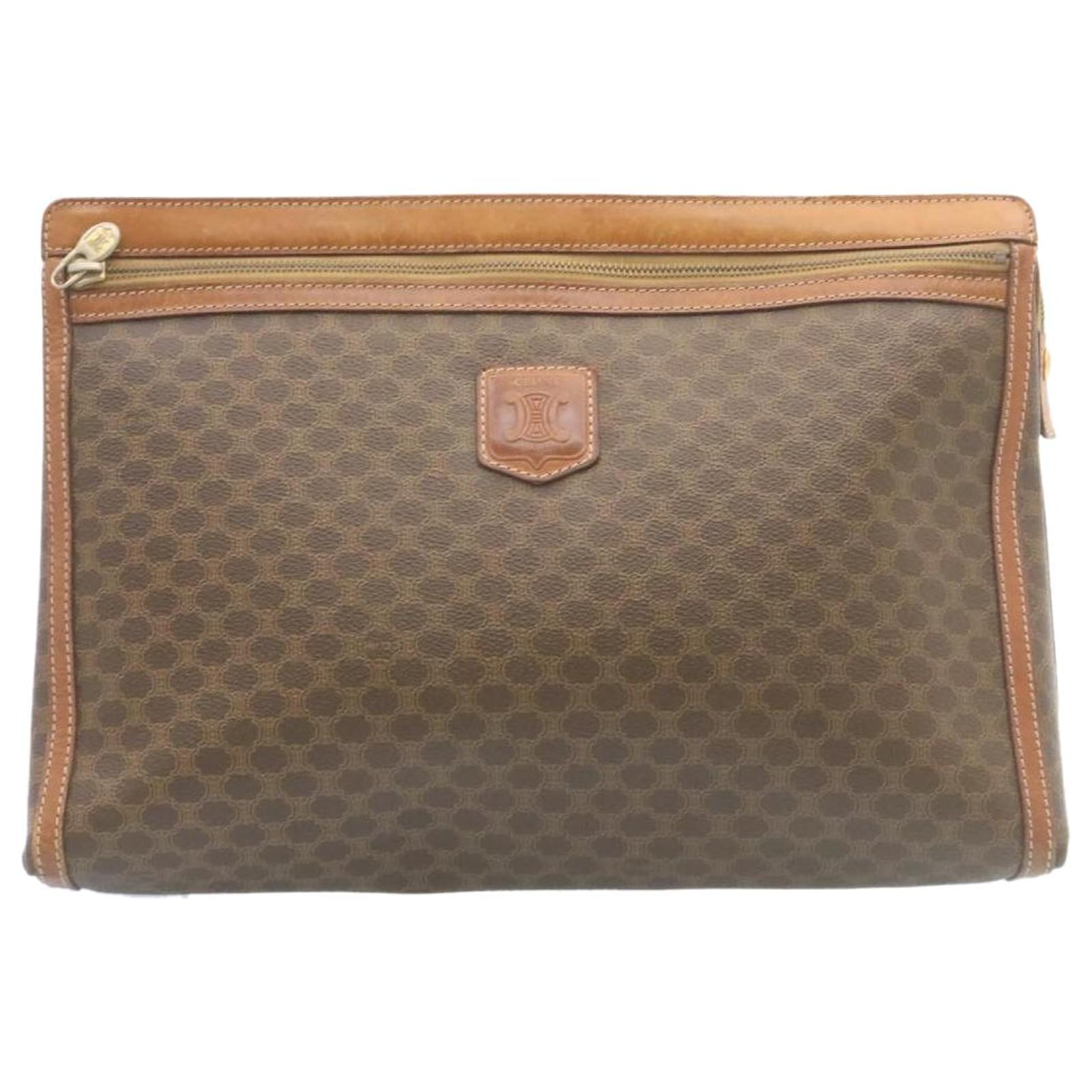 Céline Clutch Bag Brown Cloth ref.433206 - Joli Closet