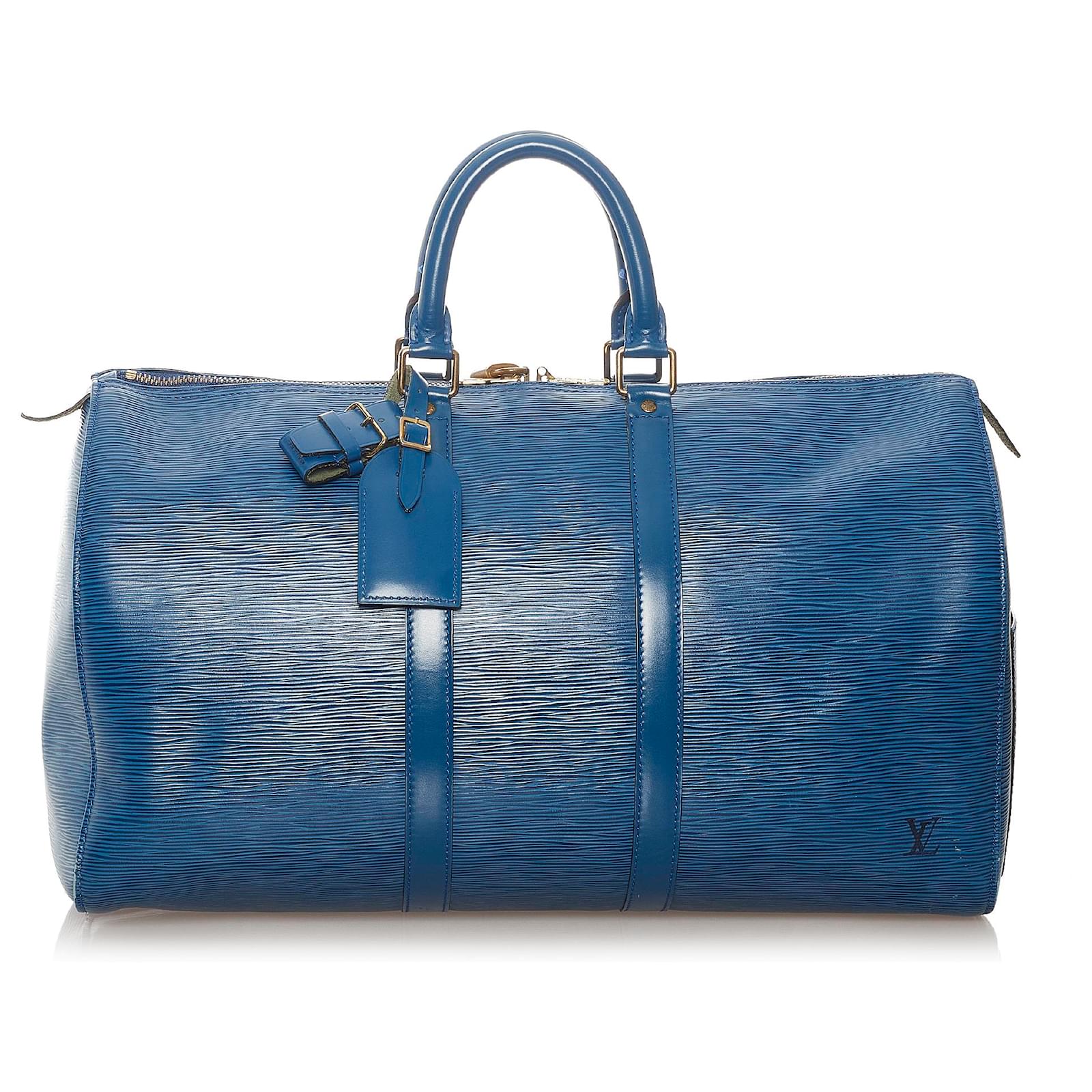 Louis Vuitton Blue Epi Keepall 45 Leather ref.437311 - Joli Closet