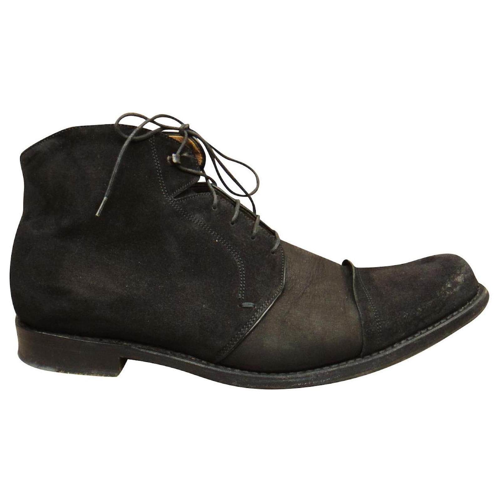 bottines Paraboot pointure 42,5 Daim Noir ref.439032 - Joli Closet