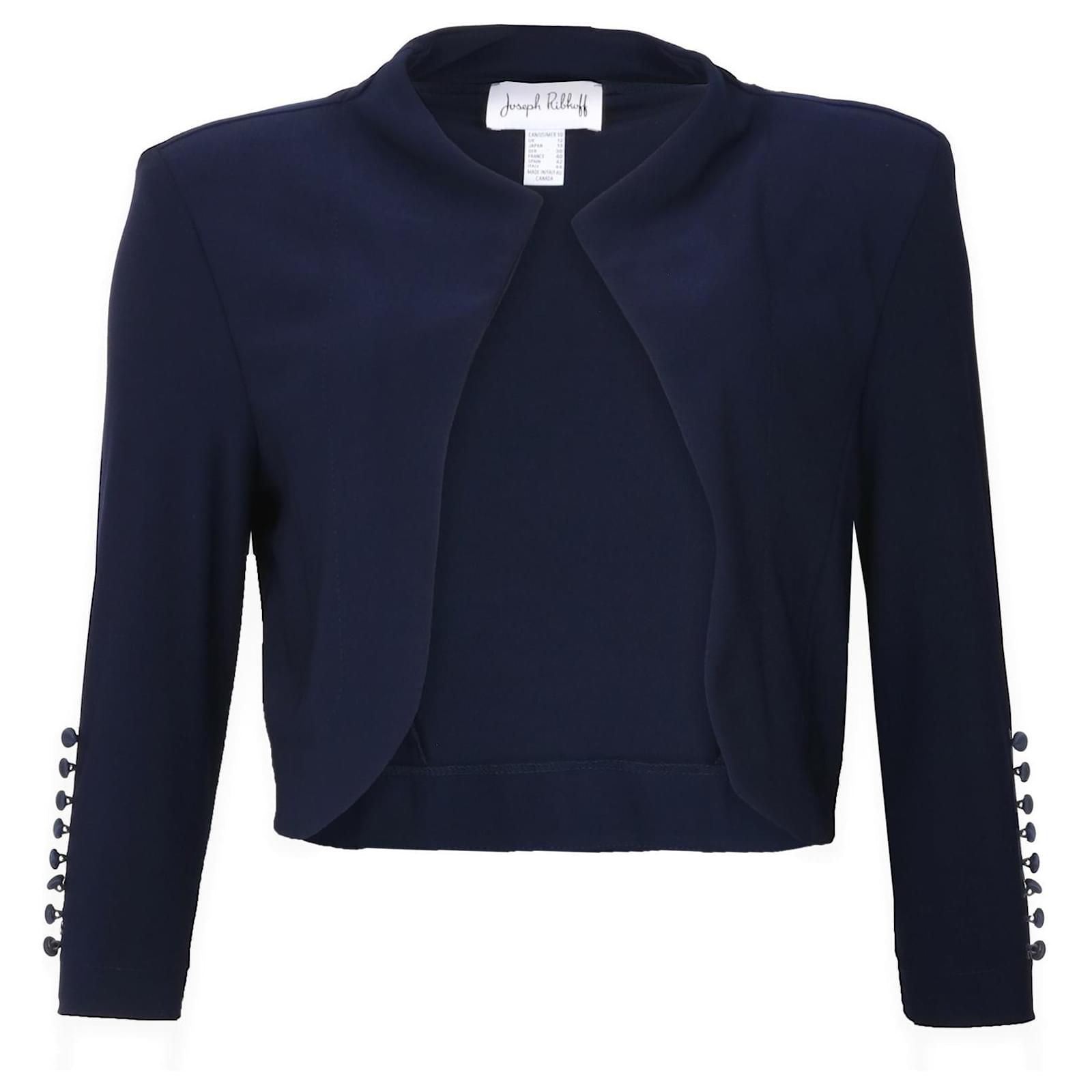 Joseph Ribkoff Jackets Navy blue Polyester Elastane ref.439587 - Joli ...