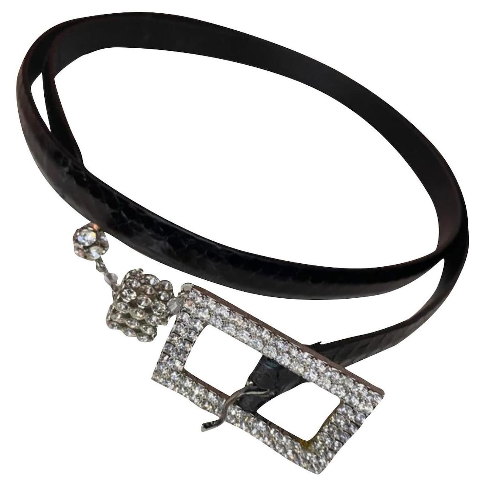 Christian Dior python belt Black ref.440046 - Joli Closet