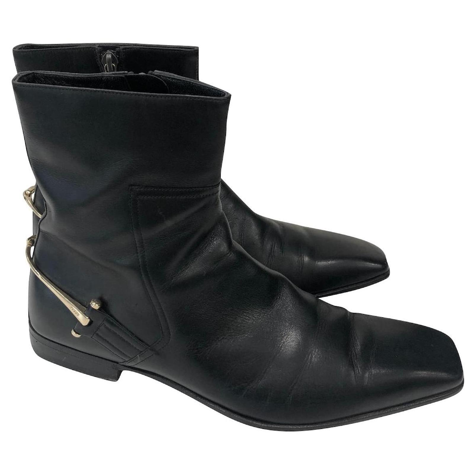 Gucci Boots Black Leather ref.442212 - Joli Closet