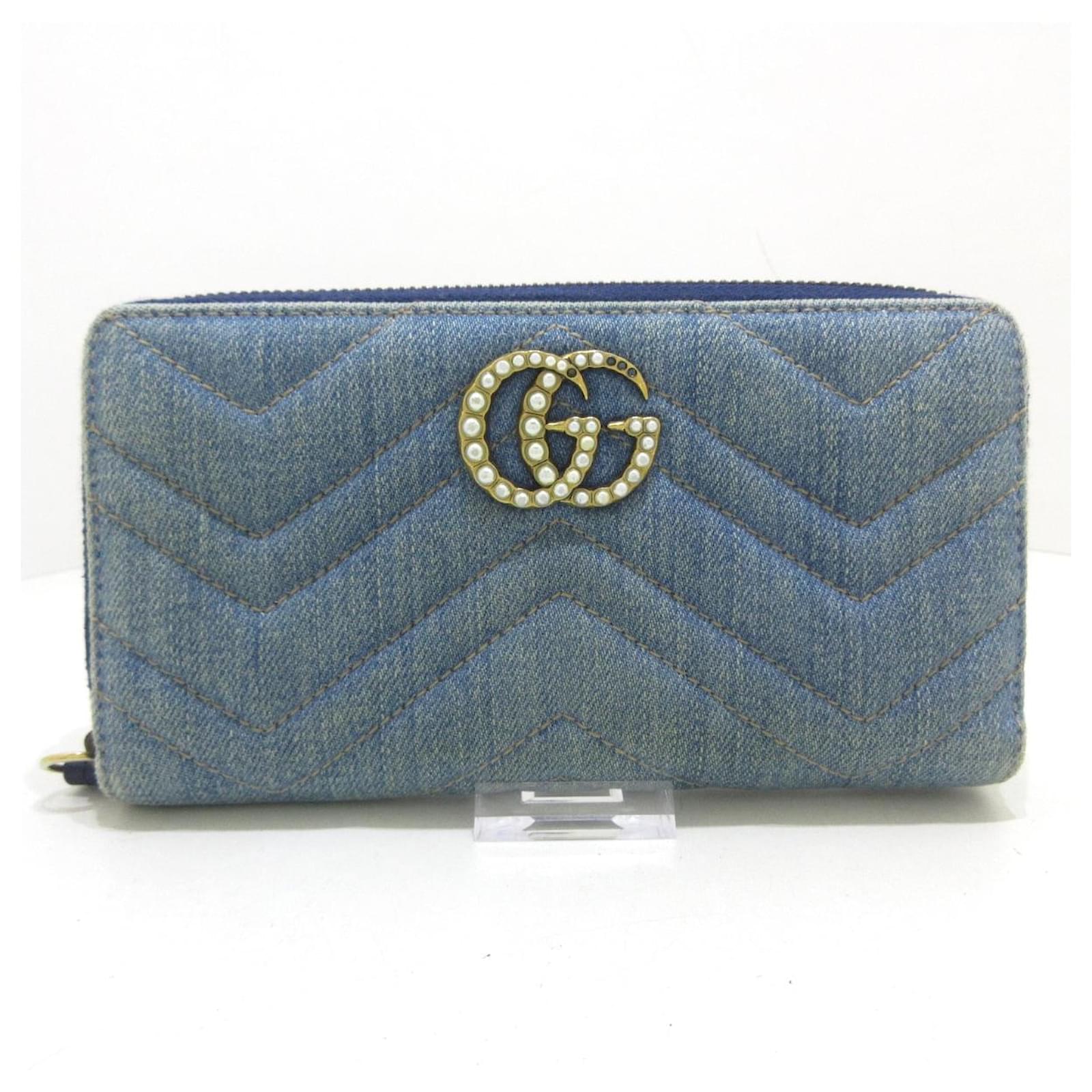 Gucci wallet Blue Denim ref.442664 - Joli Closet