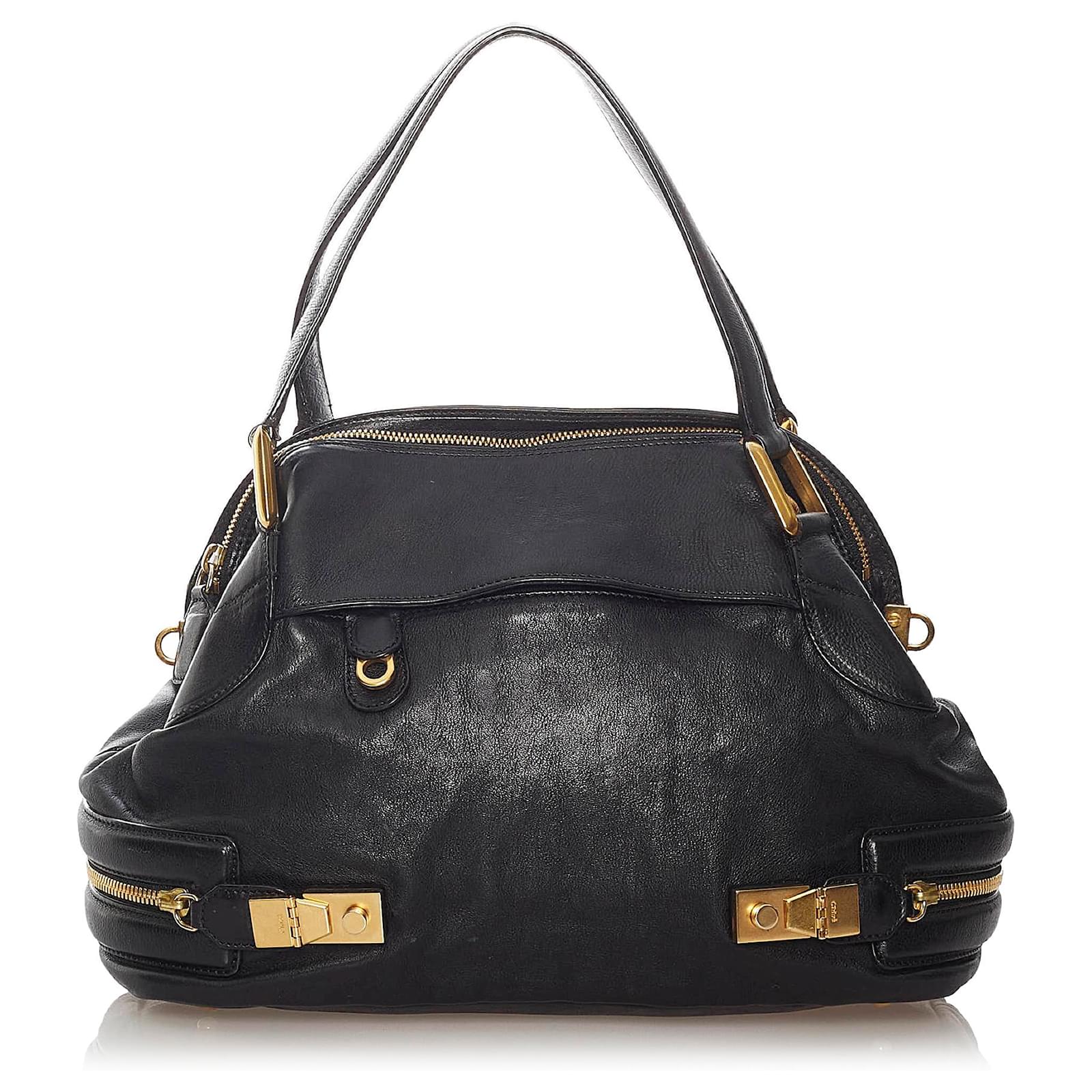 Chloé Chloe Black Cary Leather Satchel Pony-style calfskin ref.442968 ...