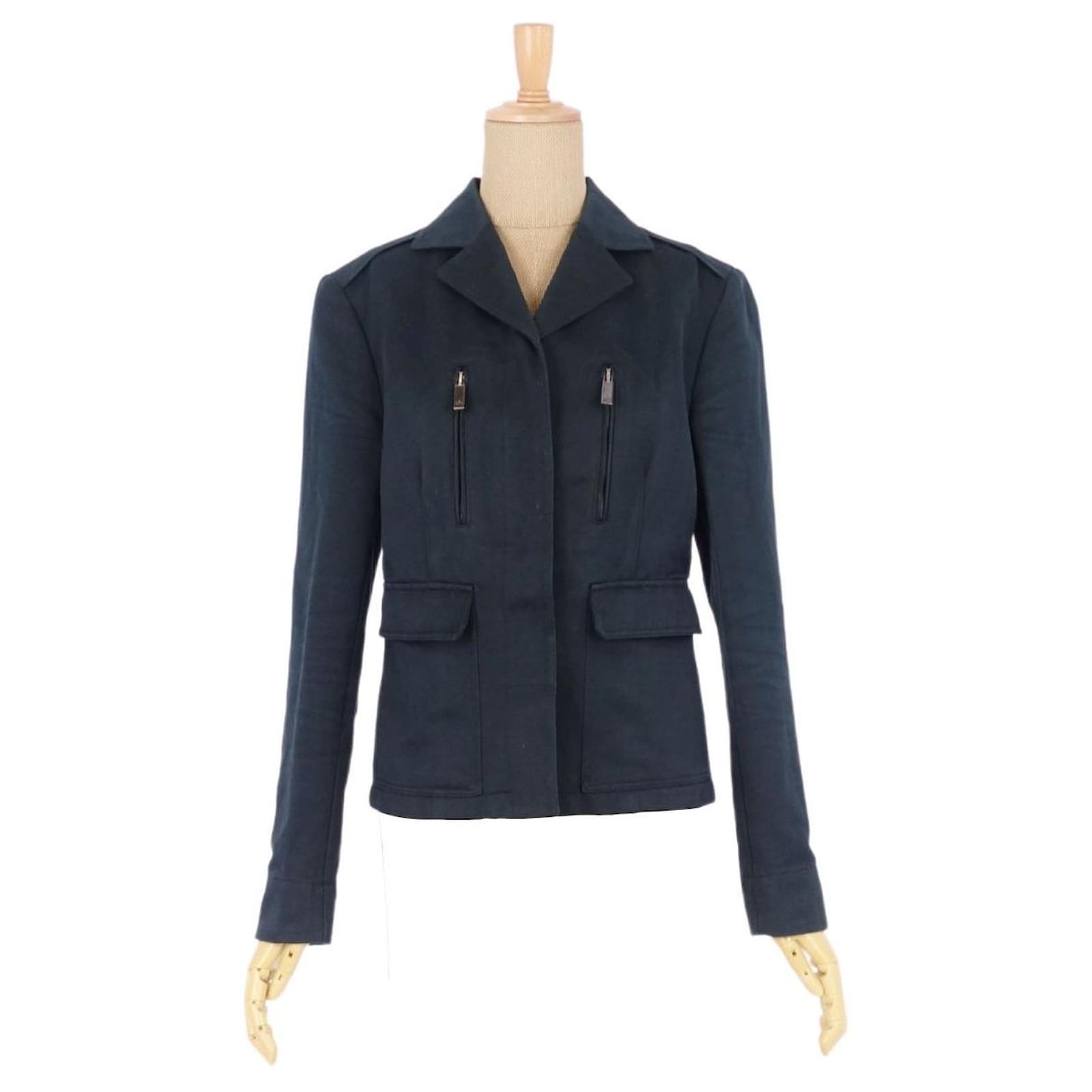 Gucci Jackets Navy blue Cotton Linen ref.449736 - Joli Closet