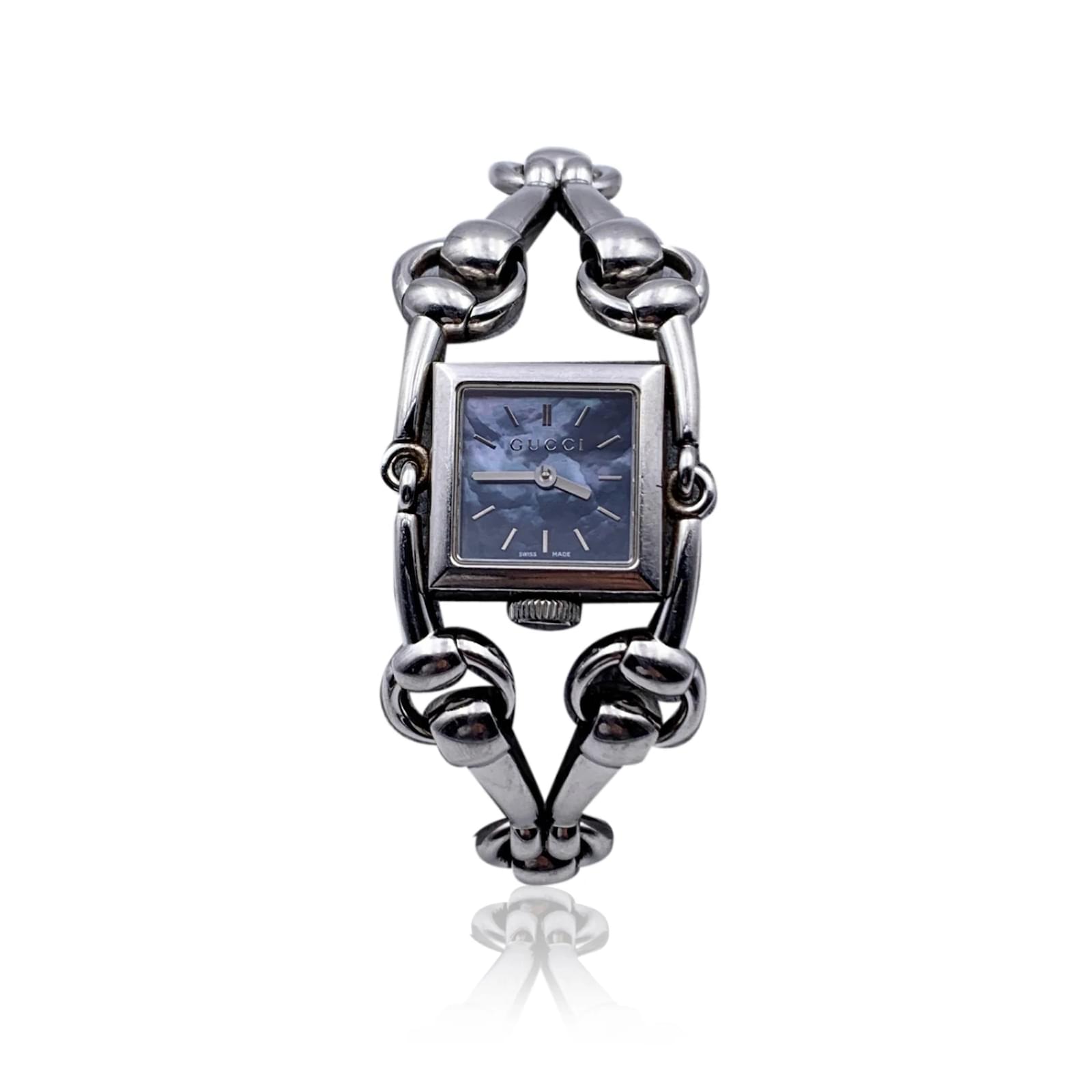 Gucci Stainless Steel Mod Signoria 116.5 Horsebit Wrist Watch Silvery ...