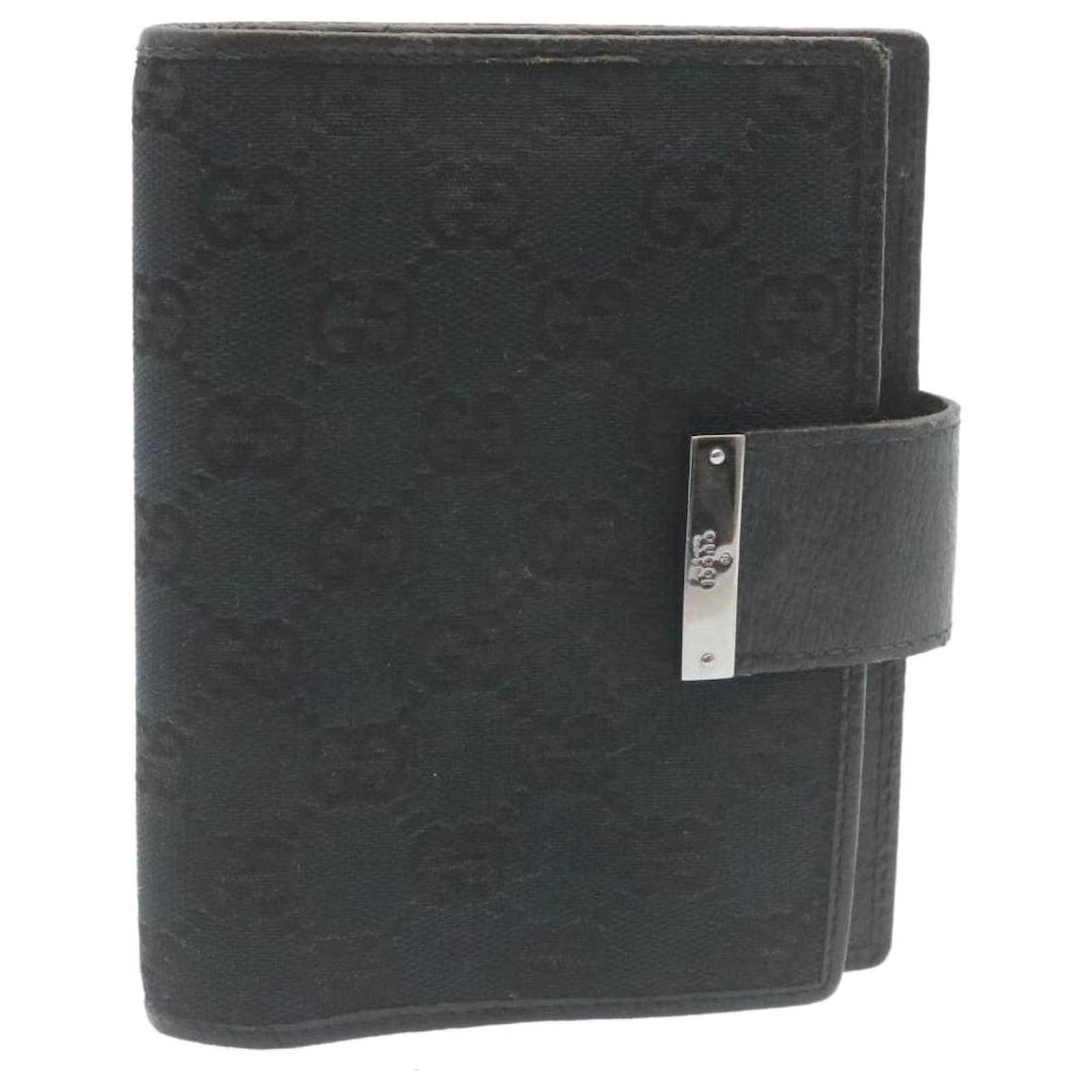 GUCCI GG Canvas Day Planner Cover Black Auth ac267 ref.461140 - Joli Closet
