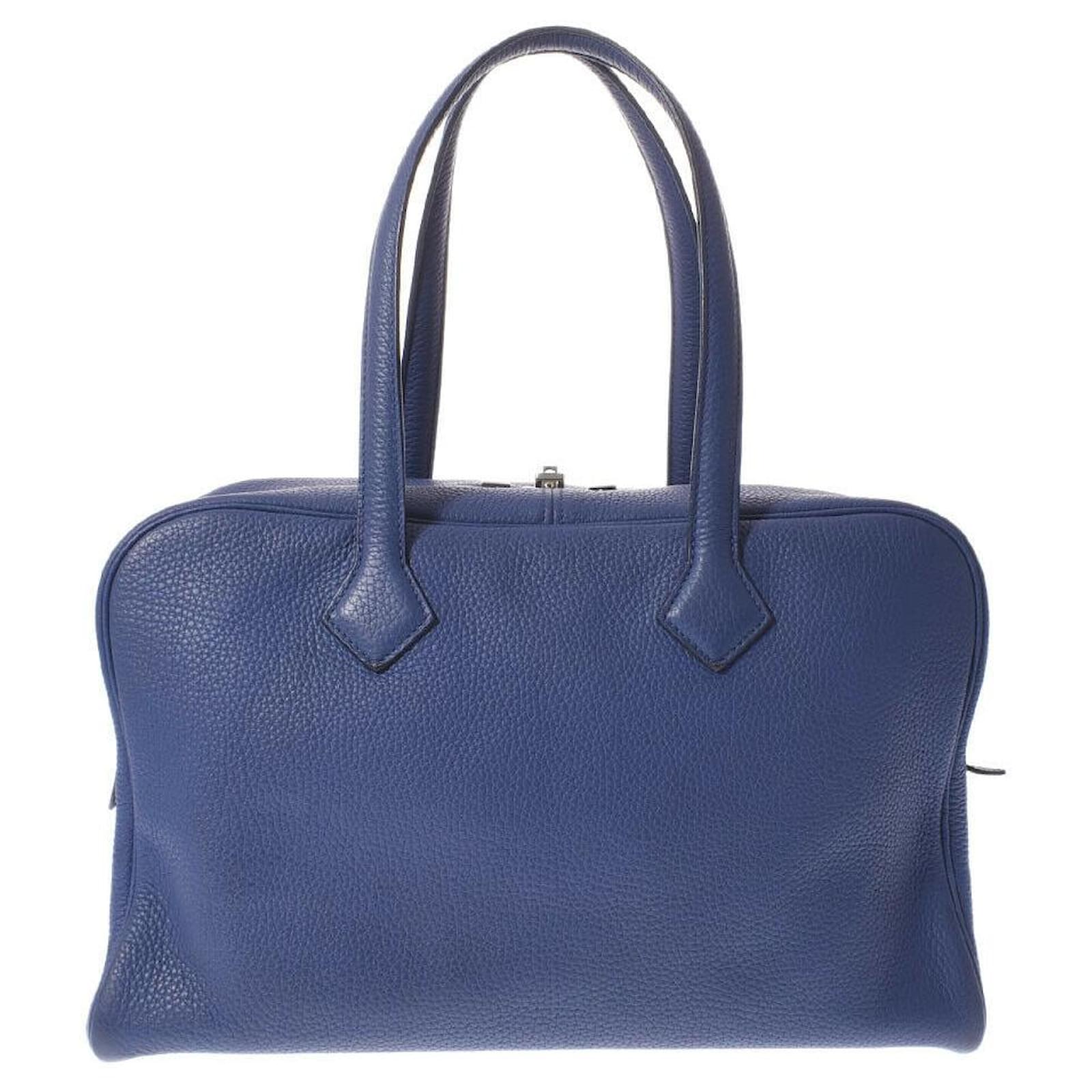 Hermès Victoria Blue Leather ref.462766 - Joli Closet