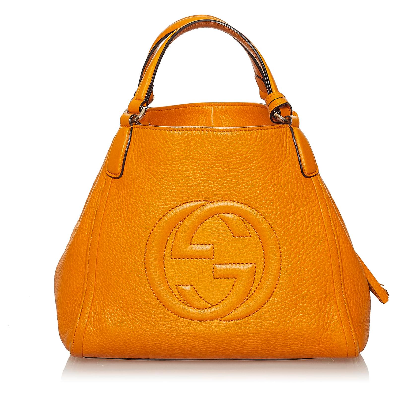 Gucci Orange Soho Leather Satchel Pony-style calfskin ref.463653 - Joli ...