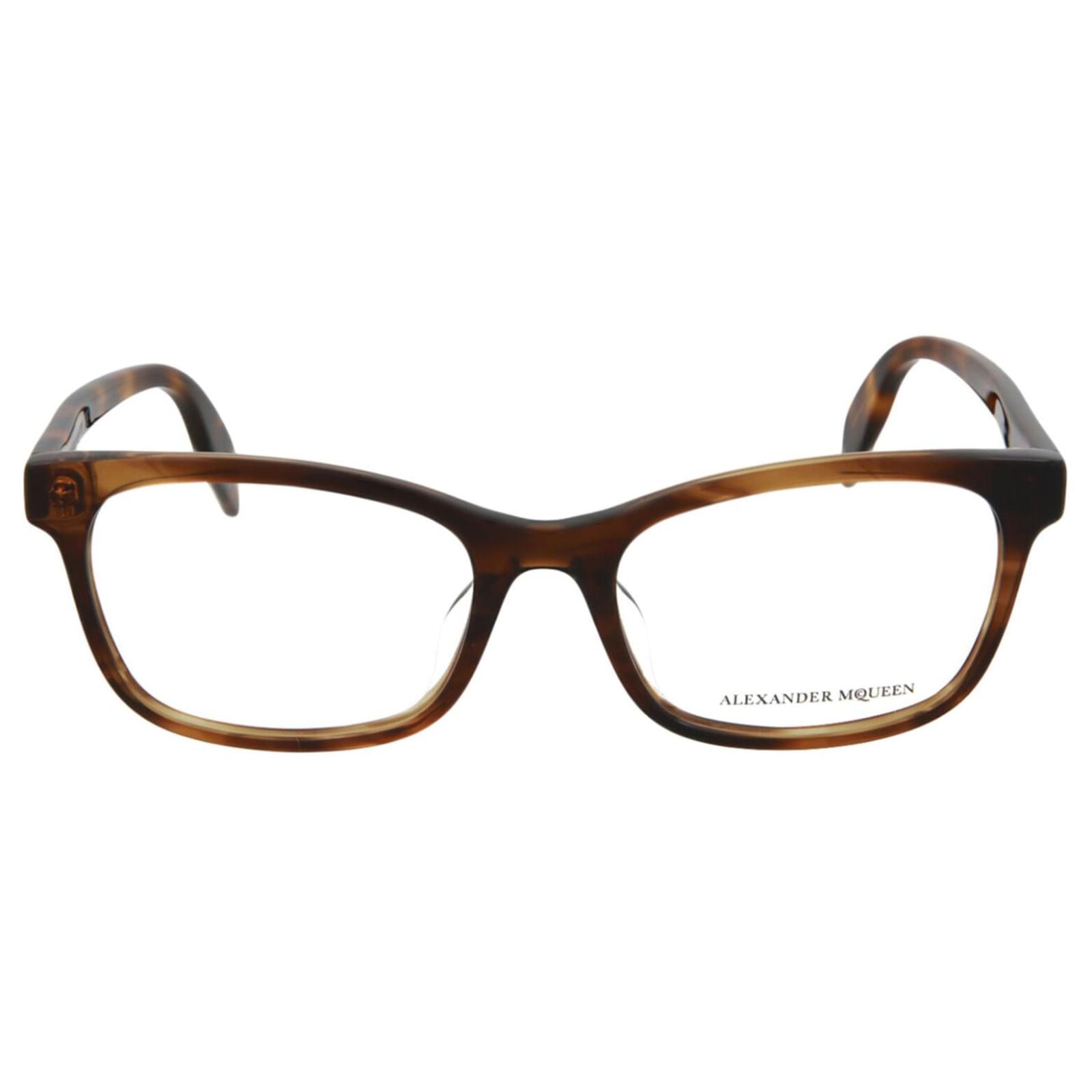 Alexander Mcqueen Square-Frame Acetate Optical Frames Brown ref.469510 ...