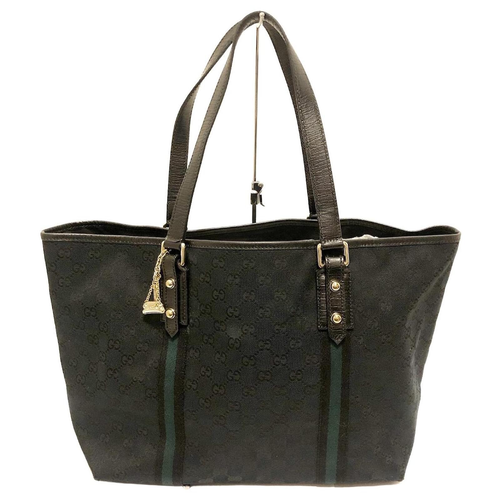 Gucci GG pattern Black Leather ref.471531 - Joli Closet