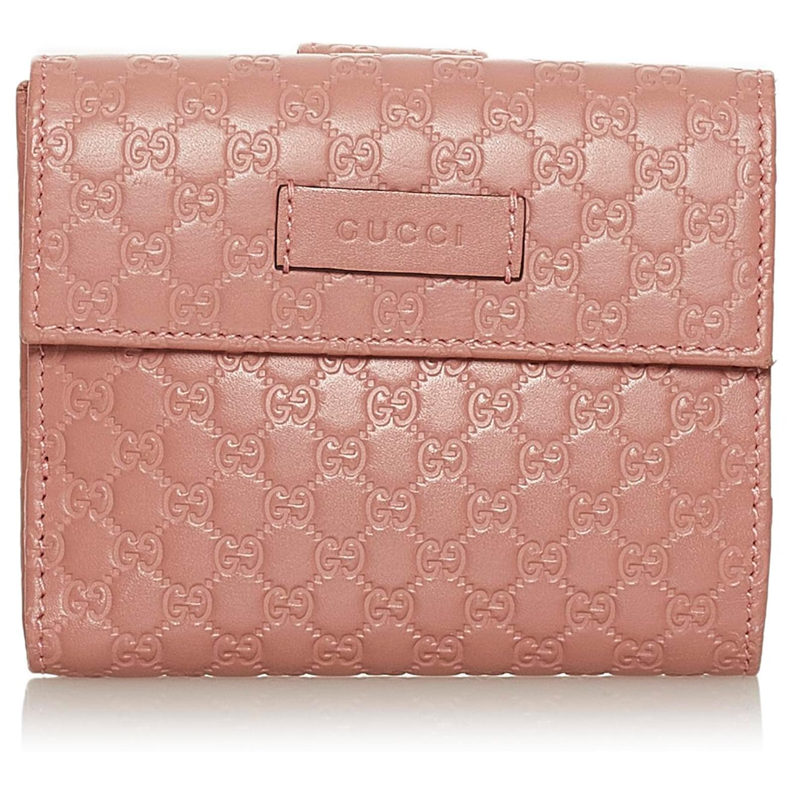 Gucci Pink Microguccissima Bifold Wallet Leather Pony-style calfskin ...