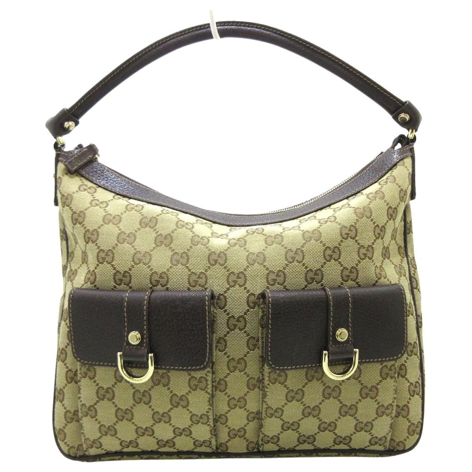 Gucci GG pattern Beige Leather ref.472428 - Joli Closet