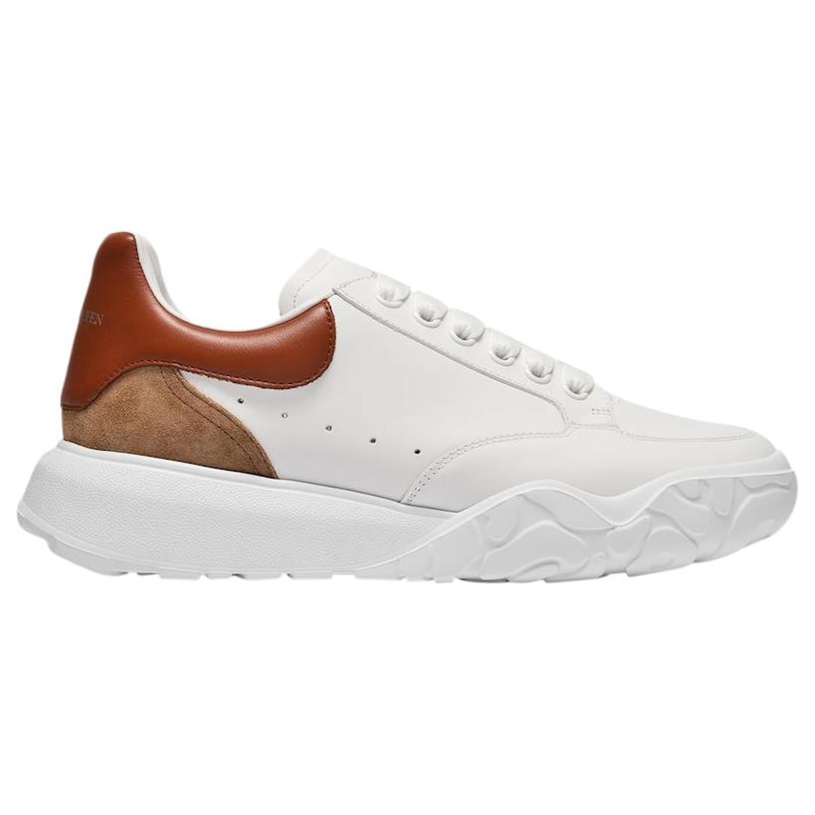 Alexander Mcqueen Sneakers Court en Cuir Blanc White Leather ref.472532 ...