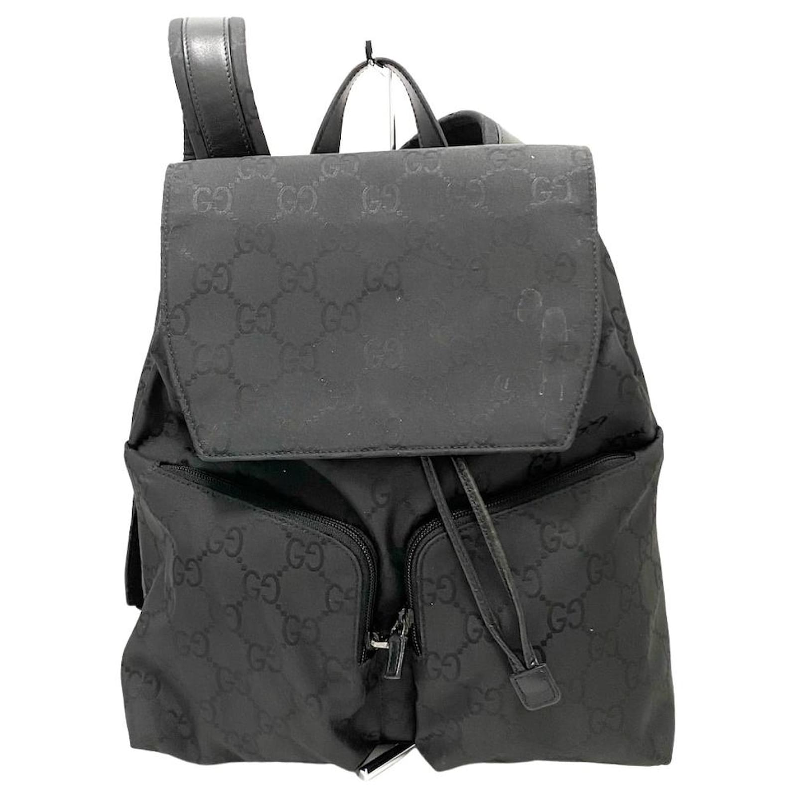 Gucci GG pattern Black Leather ref.472589 - Joli Closet