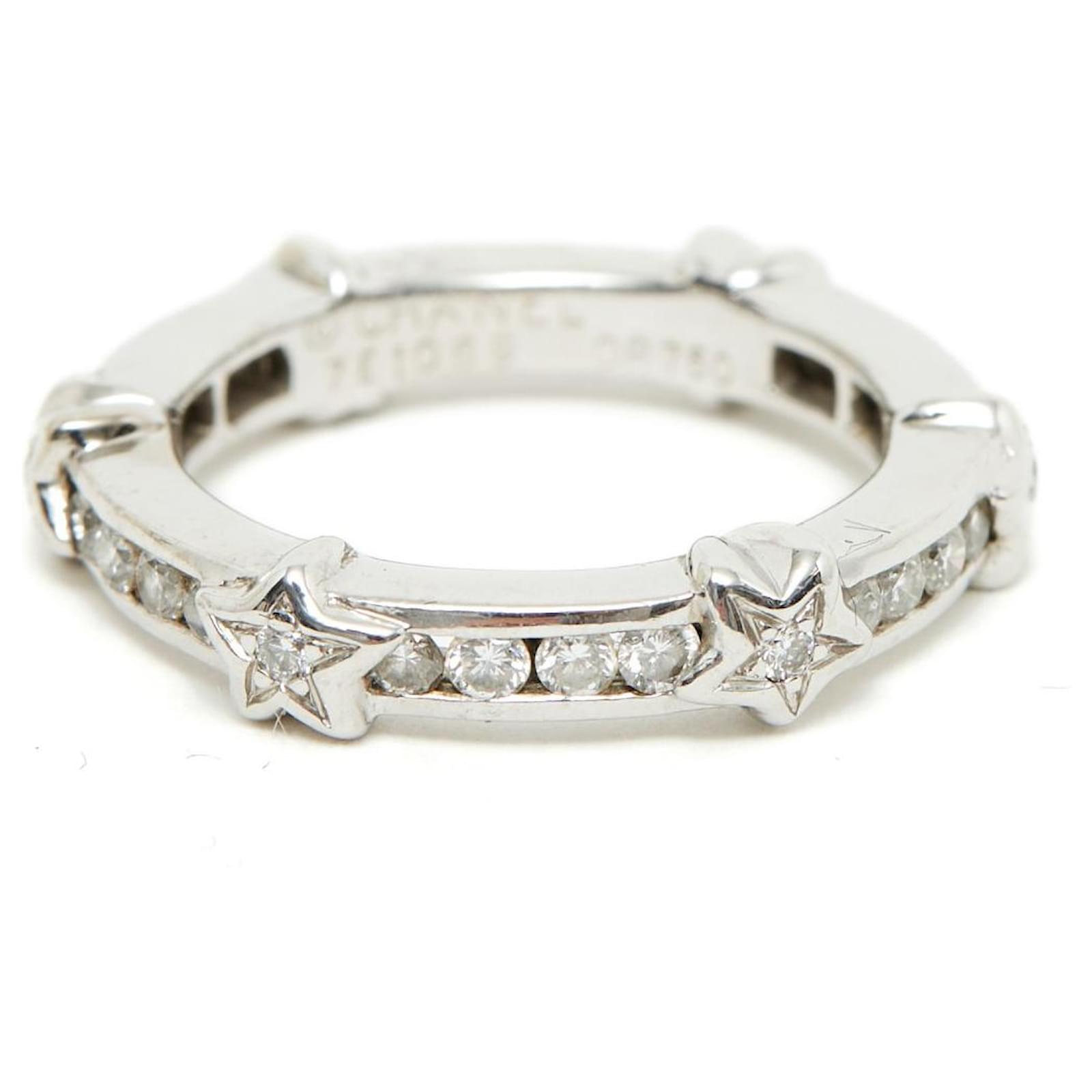 Chanel COMET DIAMOND RING T50 Silvery White gold ref.473174 - Joli Closet