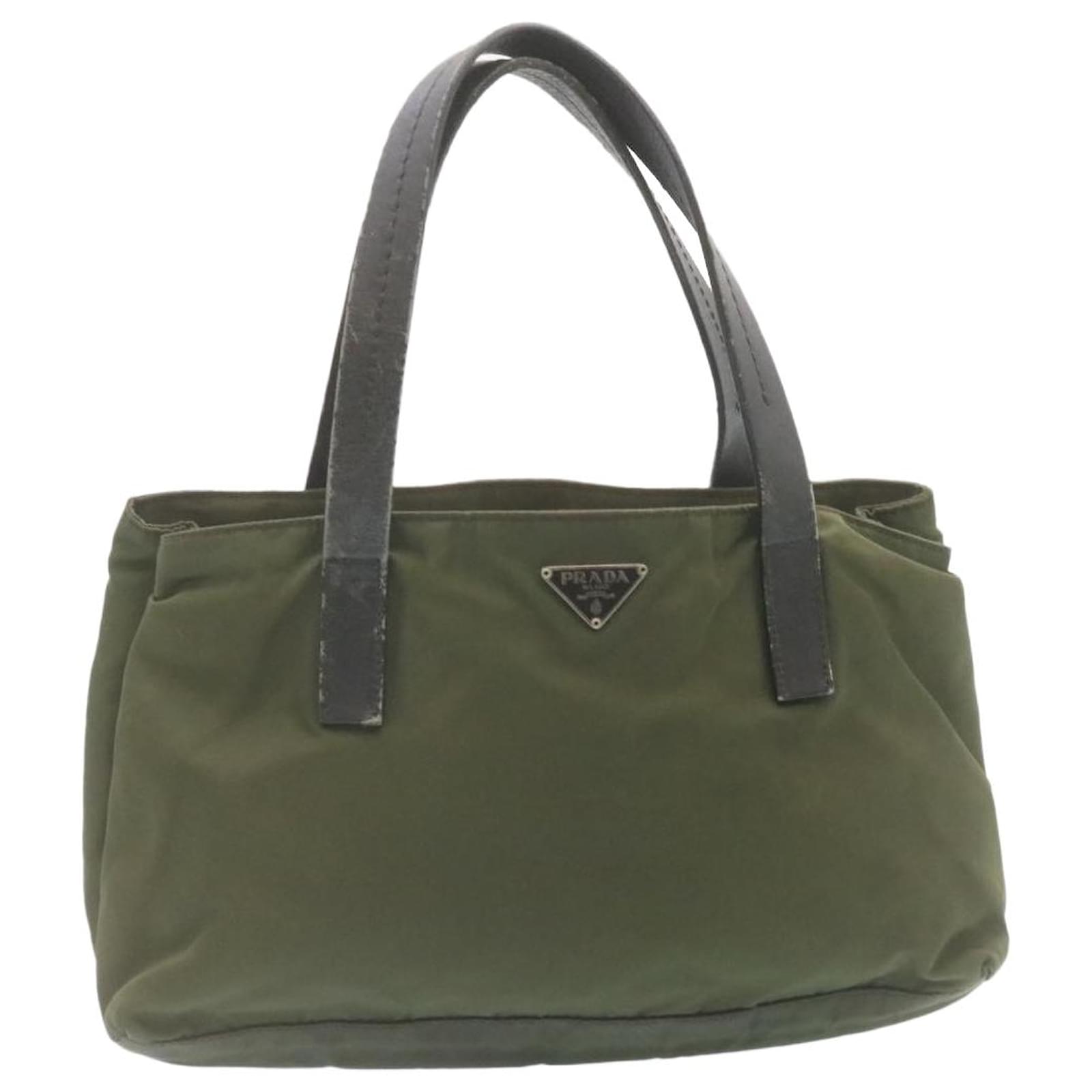 PRADA Handtasche Nylon Khaki Auth ar6035 ref.478923 - Joli Closet
