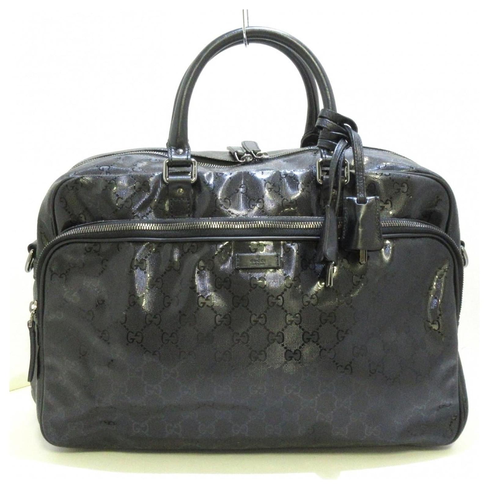 [Used] GUCCI (gucci) Imprime Business Bag Black PVC (Vinyl Chloride) x ...