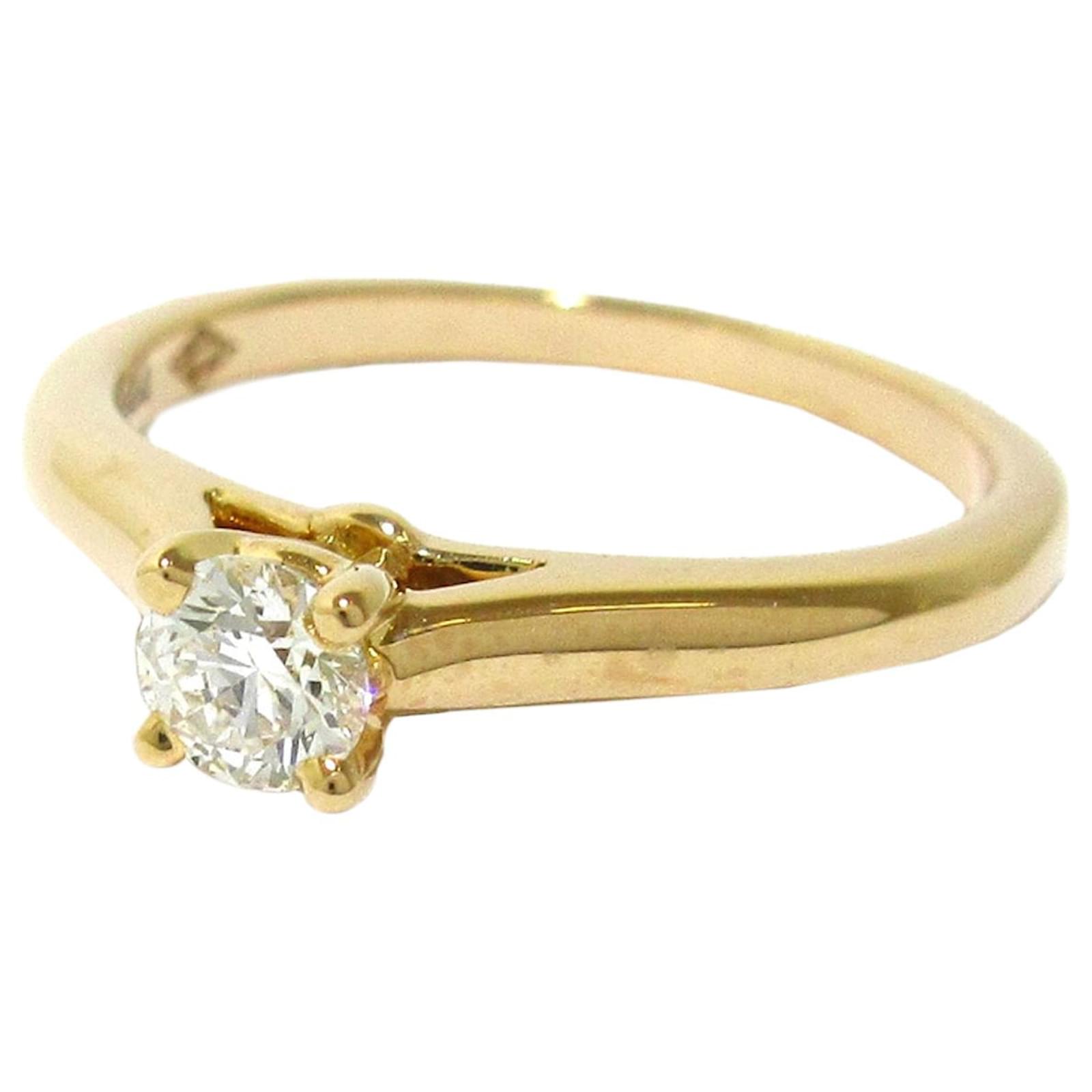 Cartier Gold 18k diamant 1895 Bague solitaire Métal Doré ref.487411 ...
