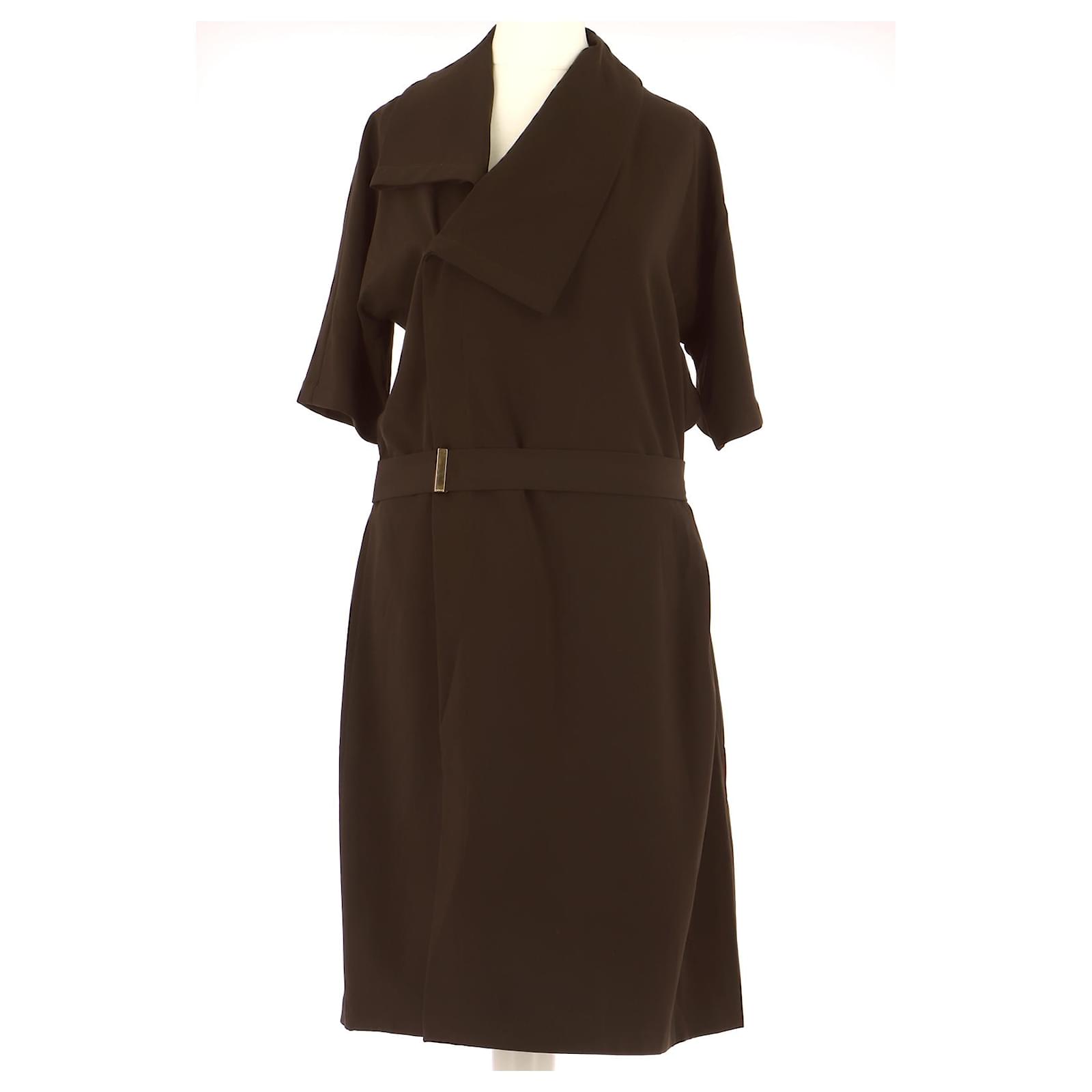 Gucci robe Brown Polyester ref.488004 - Joli Closet