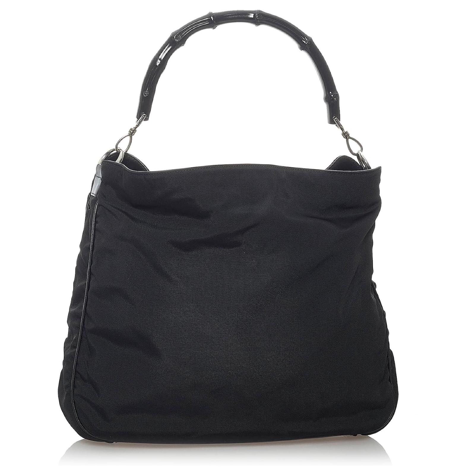 Gucci Black Bamboo Nylon Satchel Cloth ref.492548 - Joli Closet