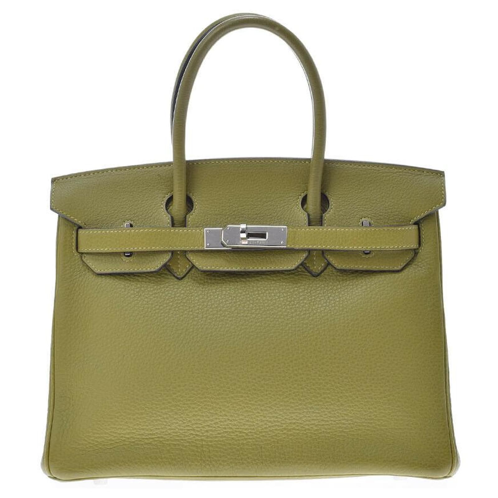 Hermès HERMES BIRKIN 30 Green Leather ref.492881 - Joli Closet