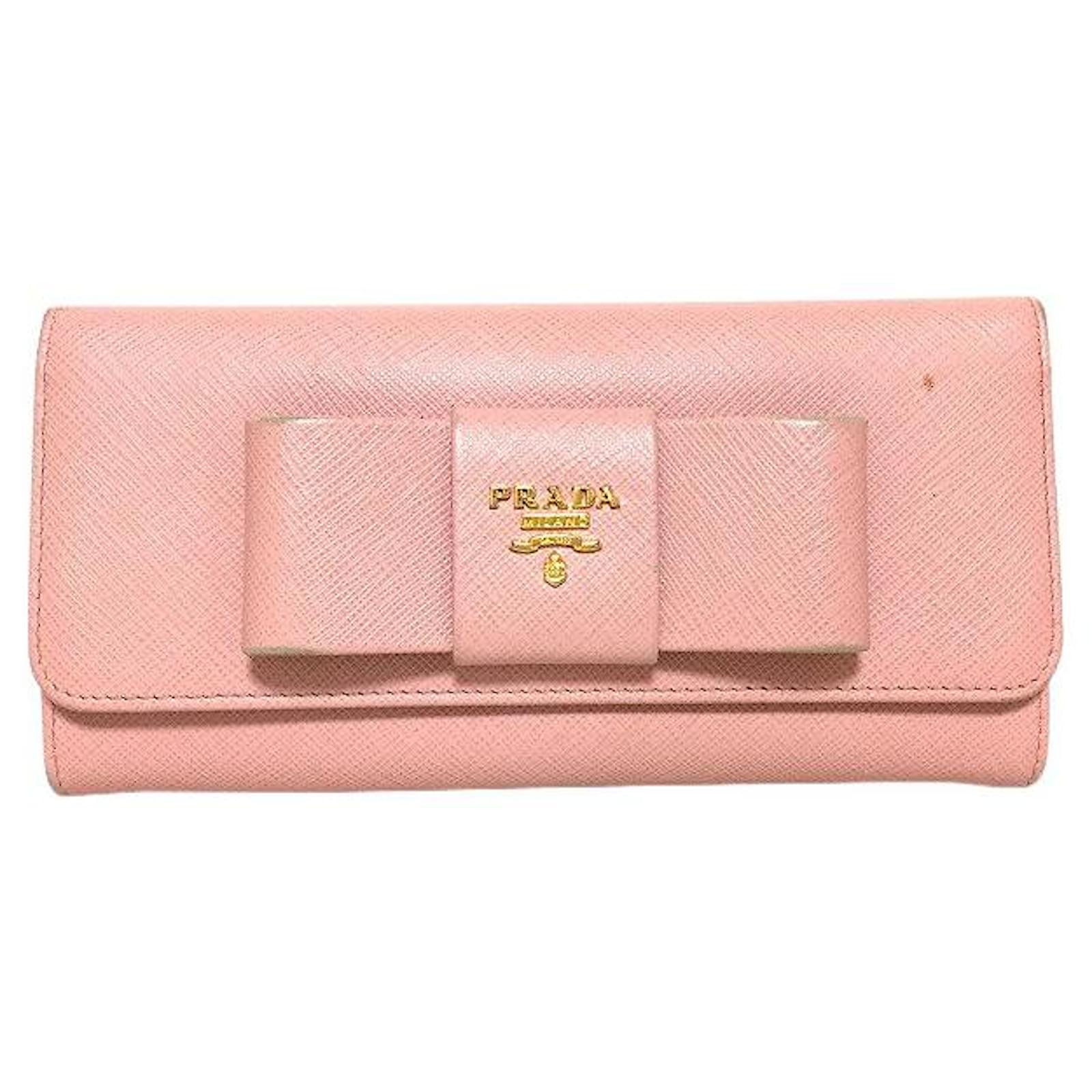 PRADA wallet Pink Leather ref.498490 - Joli Closet