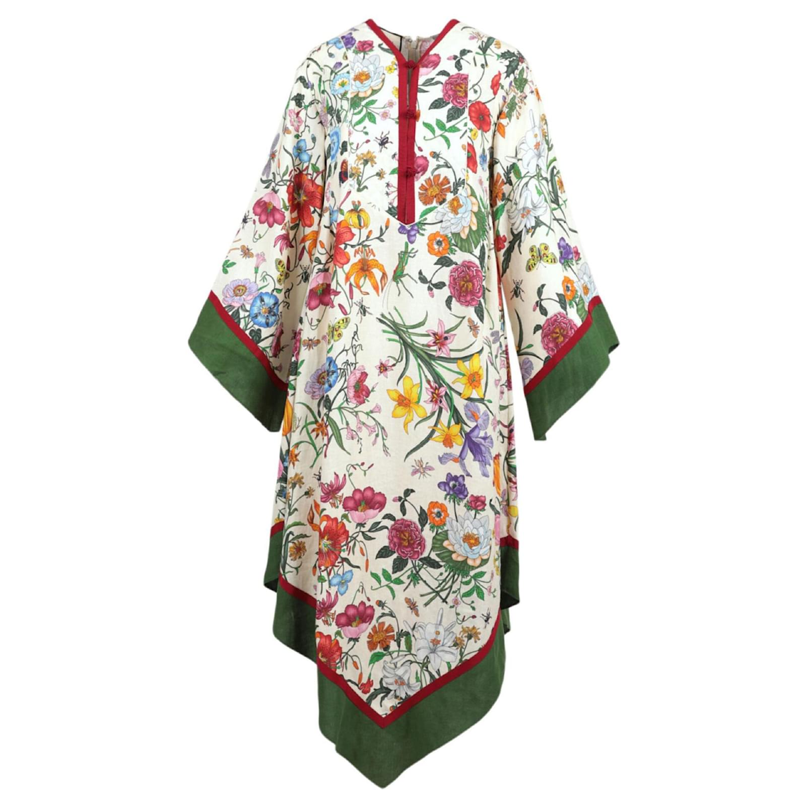 Gucci Robe asymétrique à fleurs Multicolore ref.498828 - Joli Closet