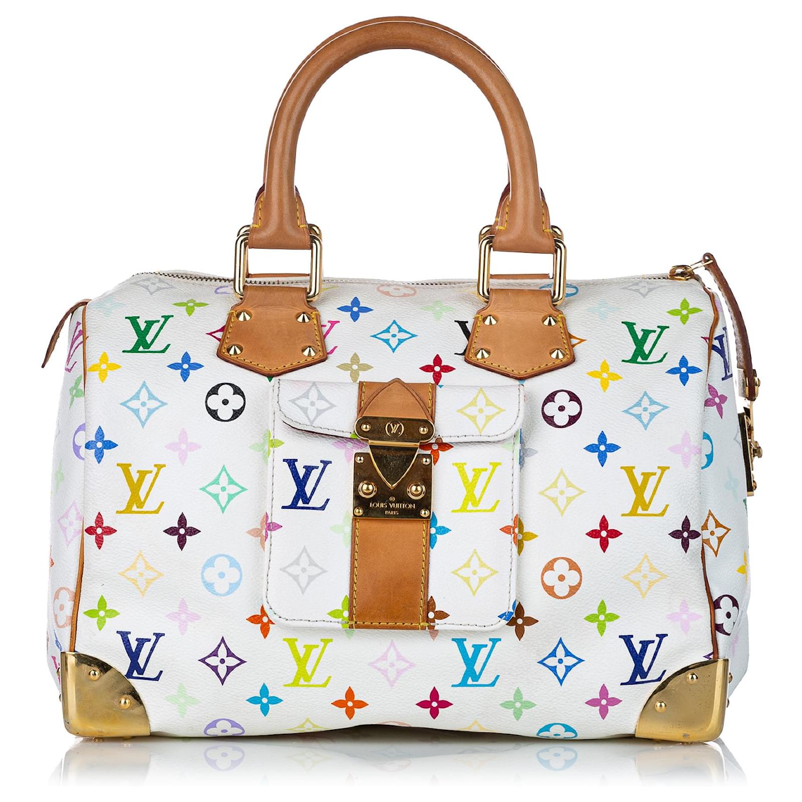 Louis Vuitton White Monogram Multicolore Speedy 30 Multiple colors ...